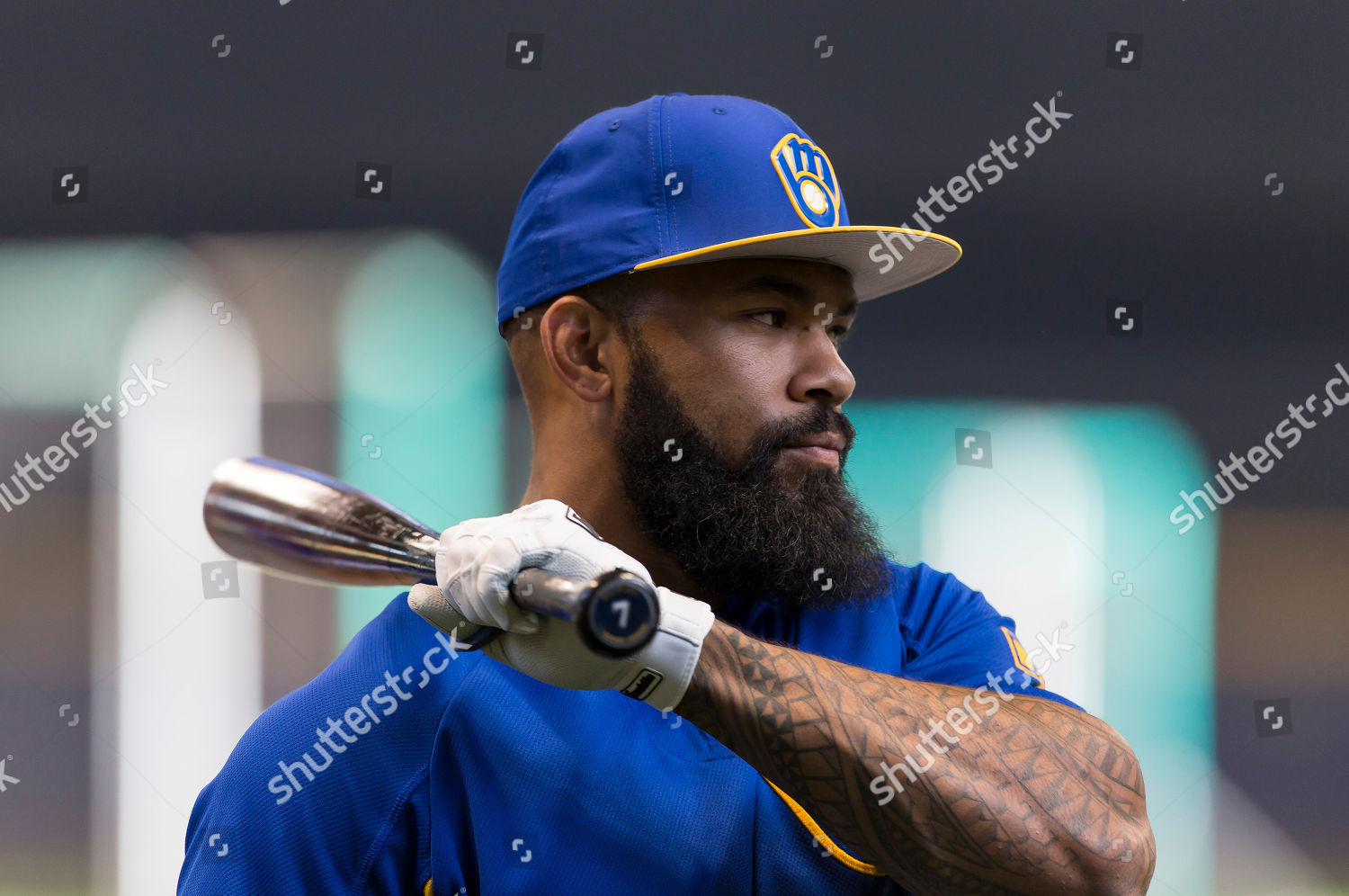 Milwaukee Brewers First Baseman Eric Thames Editorial Stock Photo ...