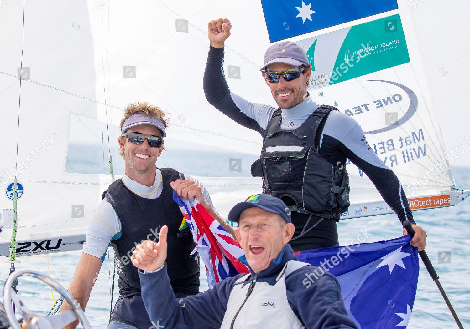Australian Matthew Belcher William Ryan Celebrate Editorial Stock Photo ...