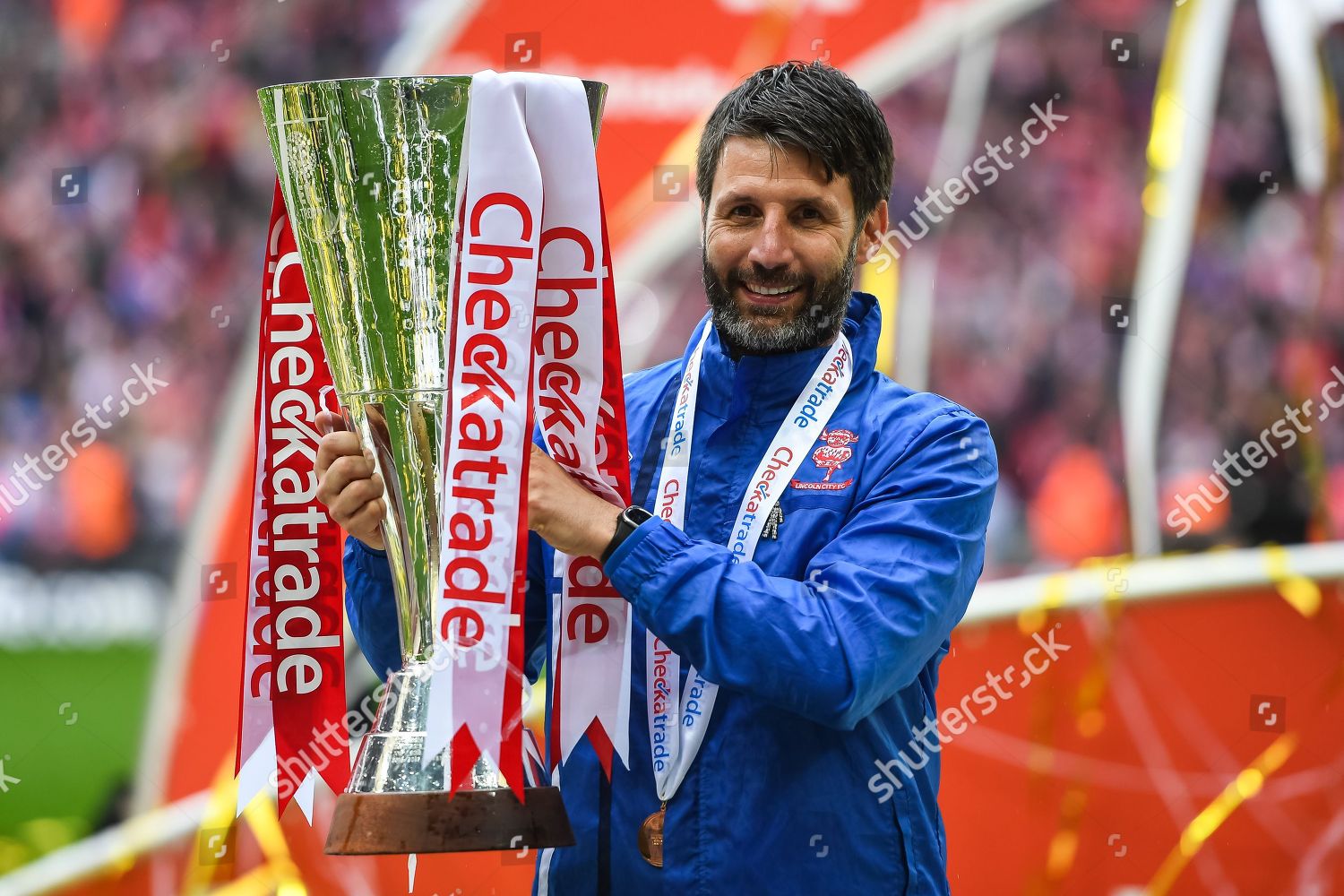 Lincoln City Manager Danny Cowley Celebrates Editorial Stock Photo ...