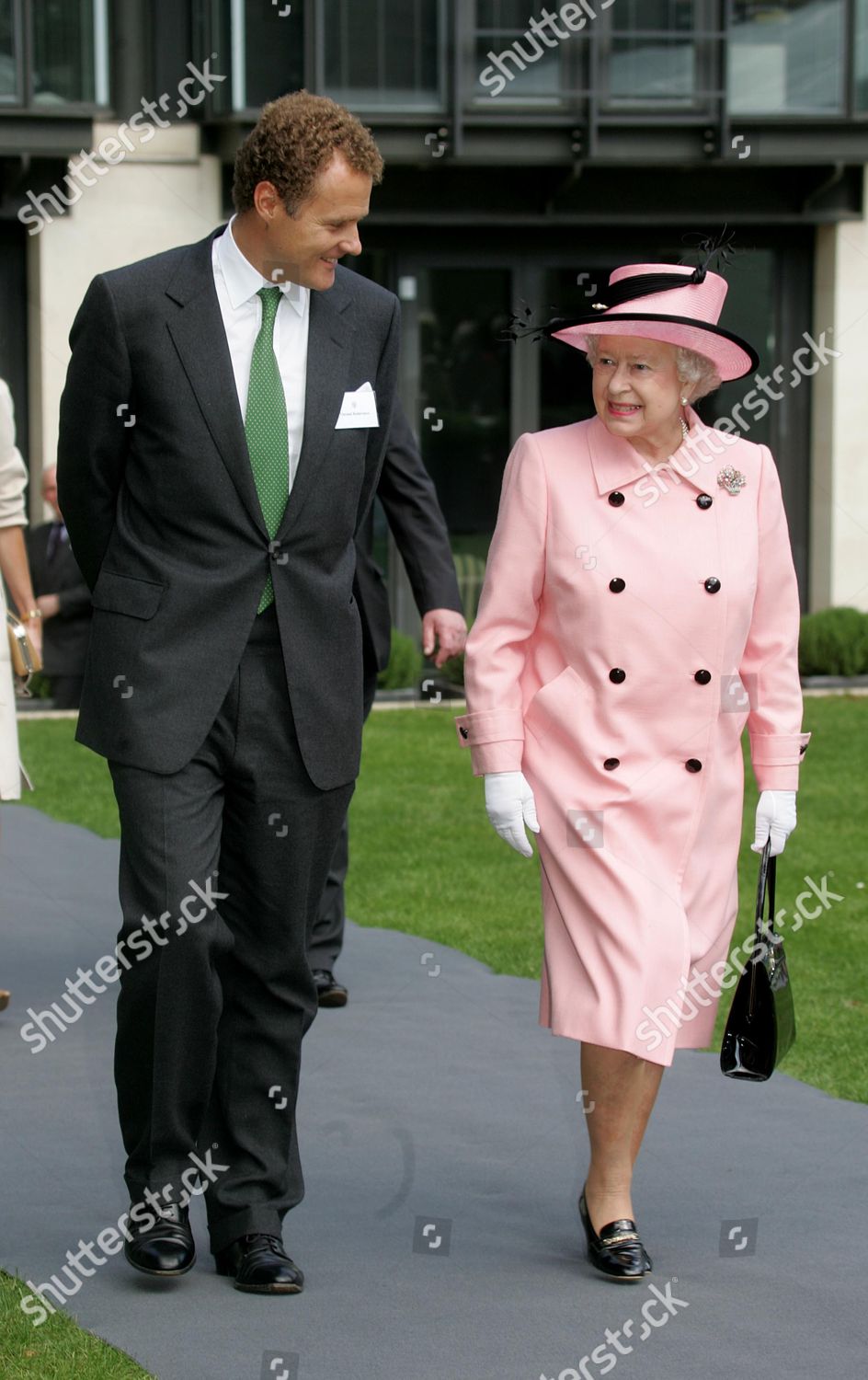 Queen Accompanied By Lord Rothermere Opens Editorial Stock Photo ...