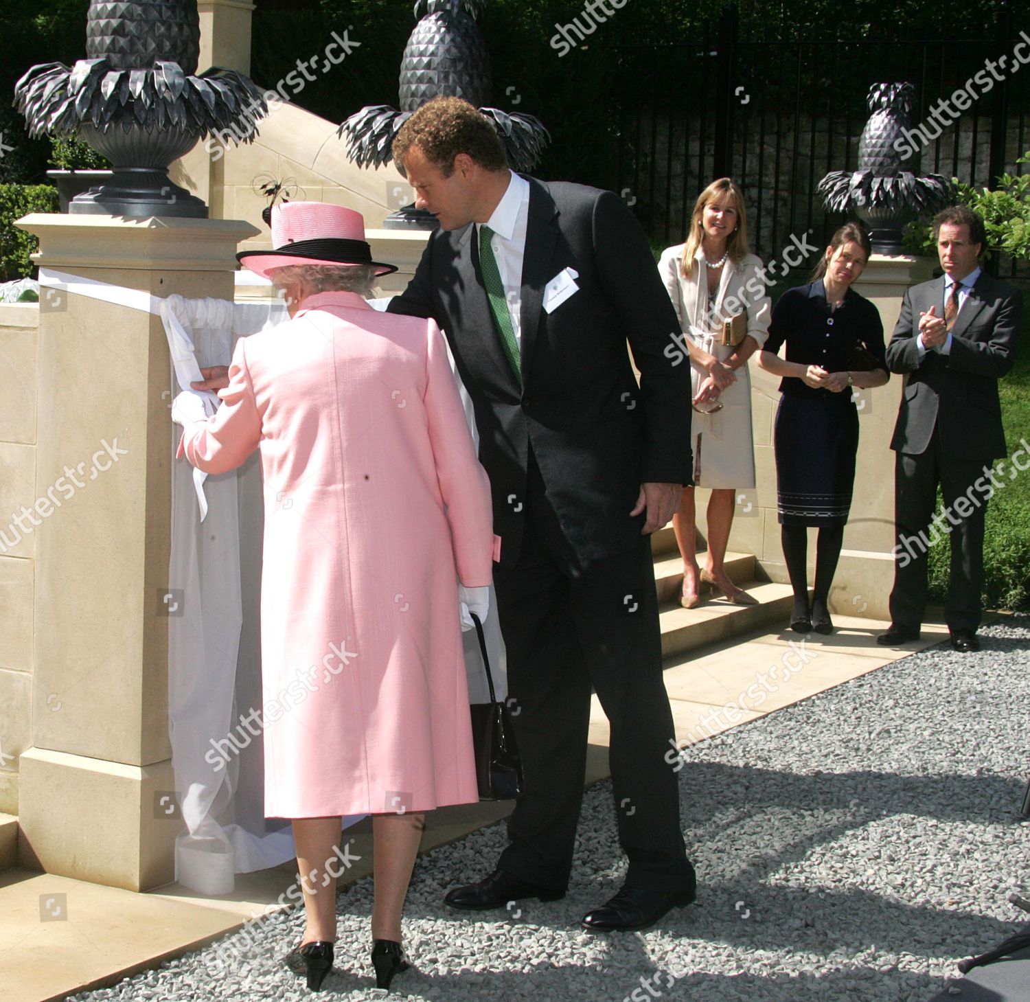 Queen Accompanied By Lord Rothermere Opens Editorial Stock Photo ...