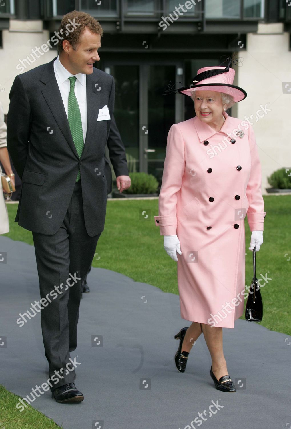 Queen Accompanied By Lord Rothermere Opens Editorial Stock Photo ...