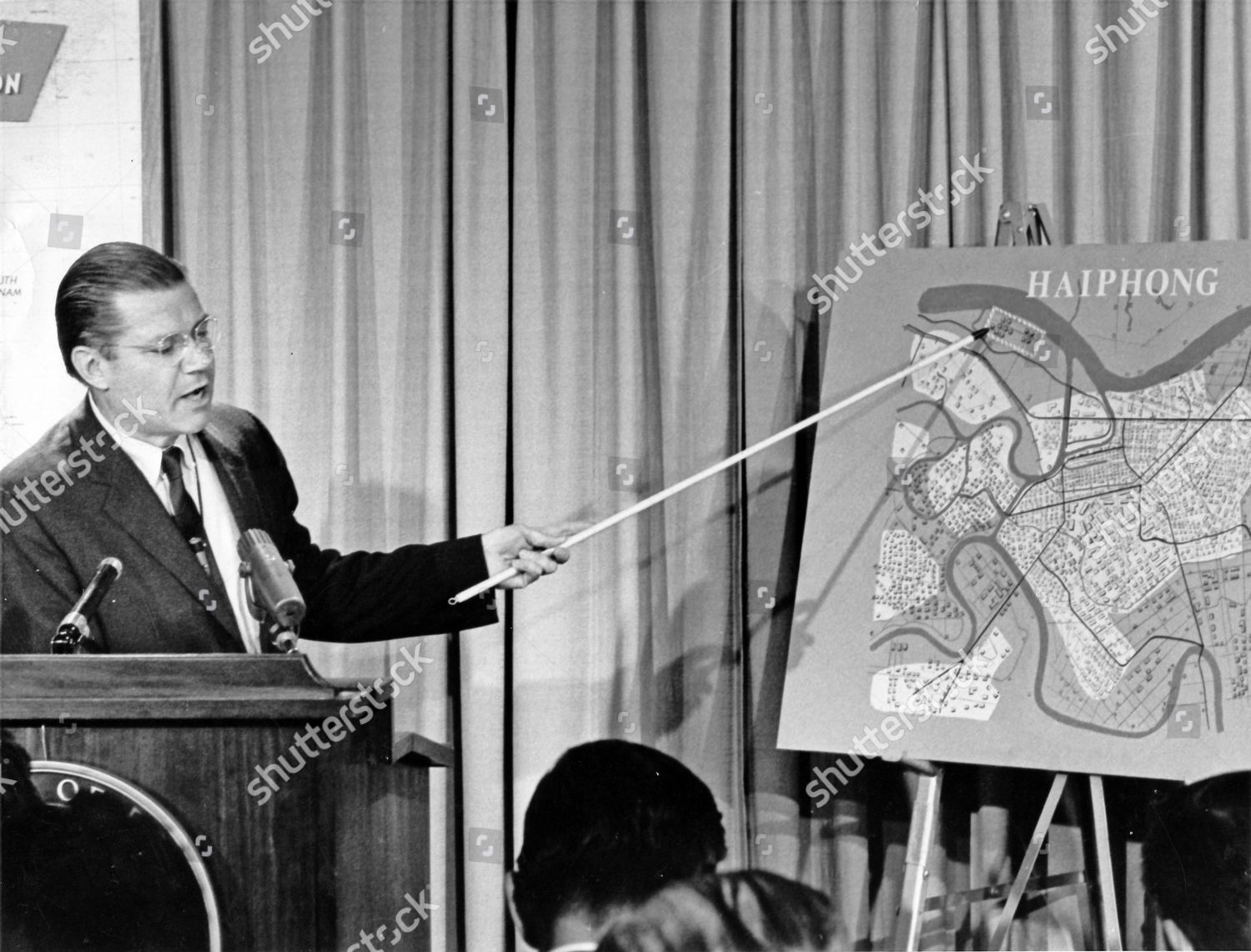 Robert Mcnamara Pointing Map Haiphong North Editorial Stock Photo ...