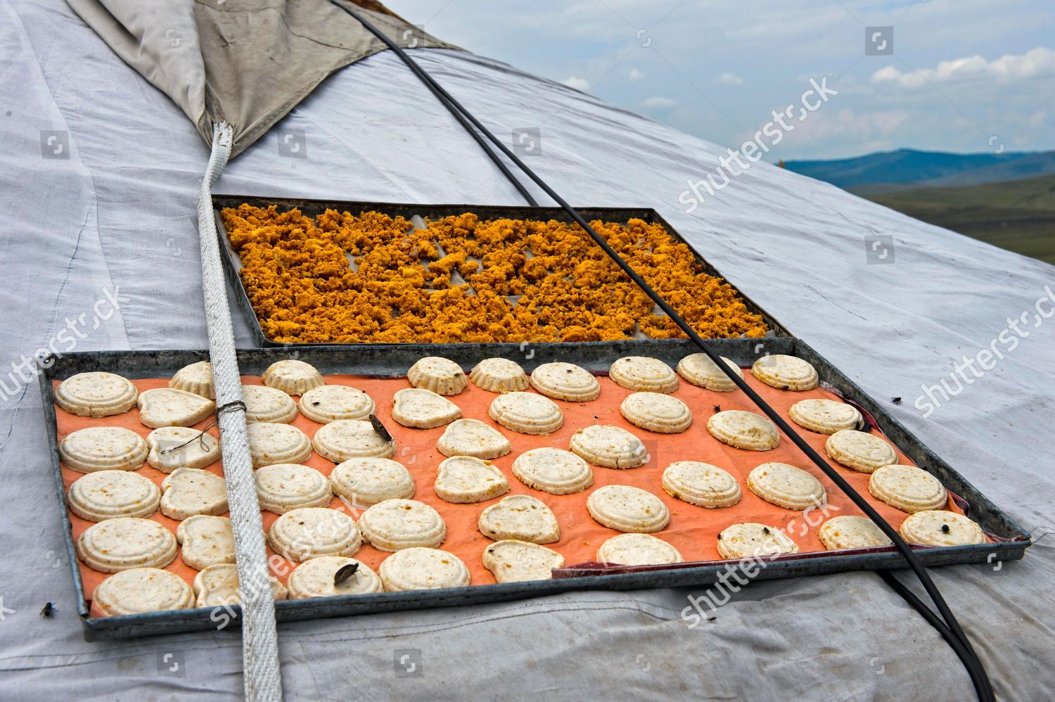Traditional Aaruul Mongolian Quark Cheese White Editorial Stock Photo ...