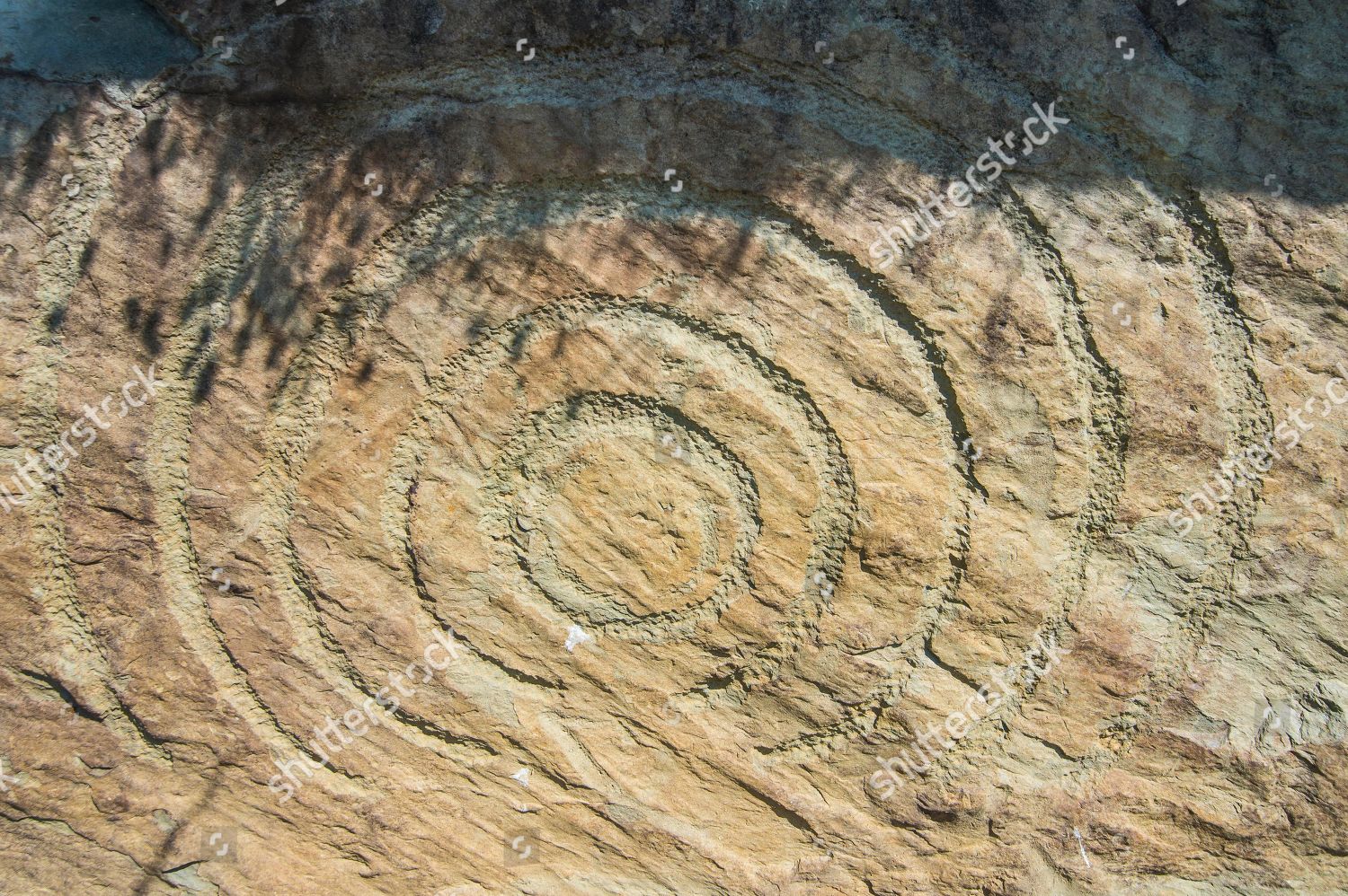 Rock Engraving On Neolithic Passage Grave Editorial Stock Photo - Stock ...