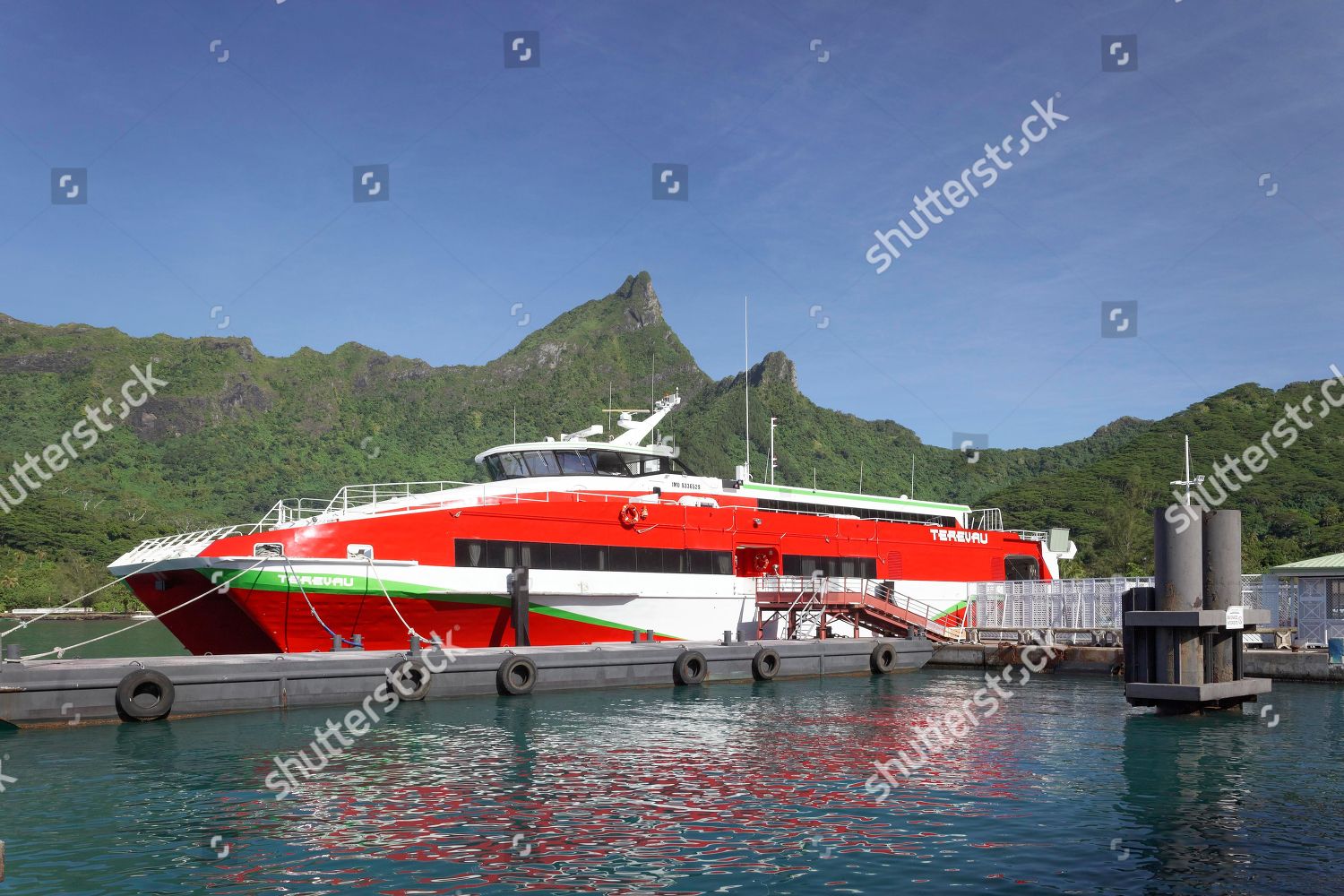 Terevau Ferry Port Vaiare Moorea Society Editorial Stock Photo - Stock ...