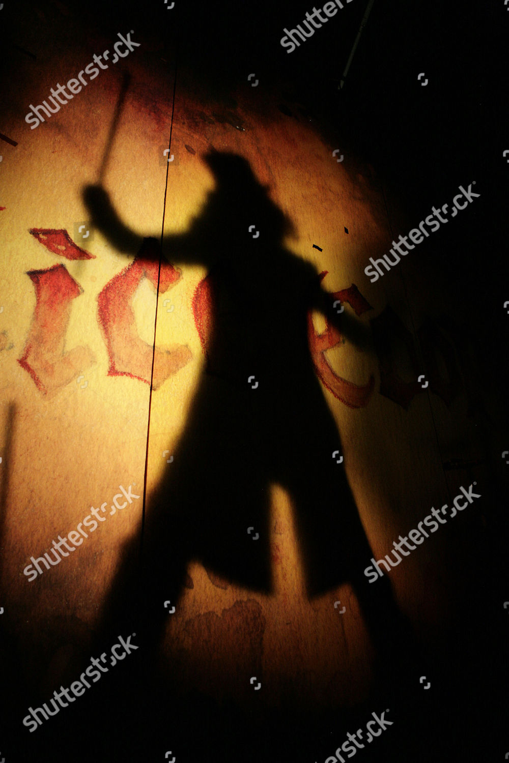 Alice Coopers Silhouette Showing Behind Backlit Editorial Stock Photo ...