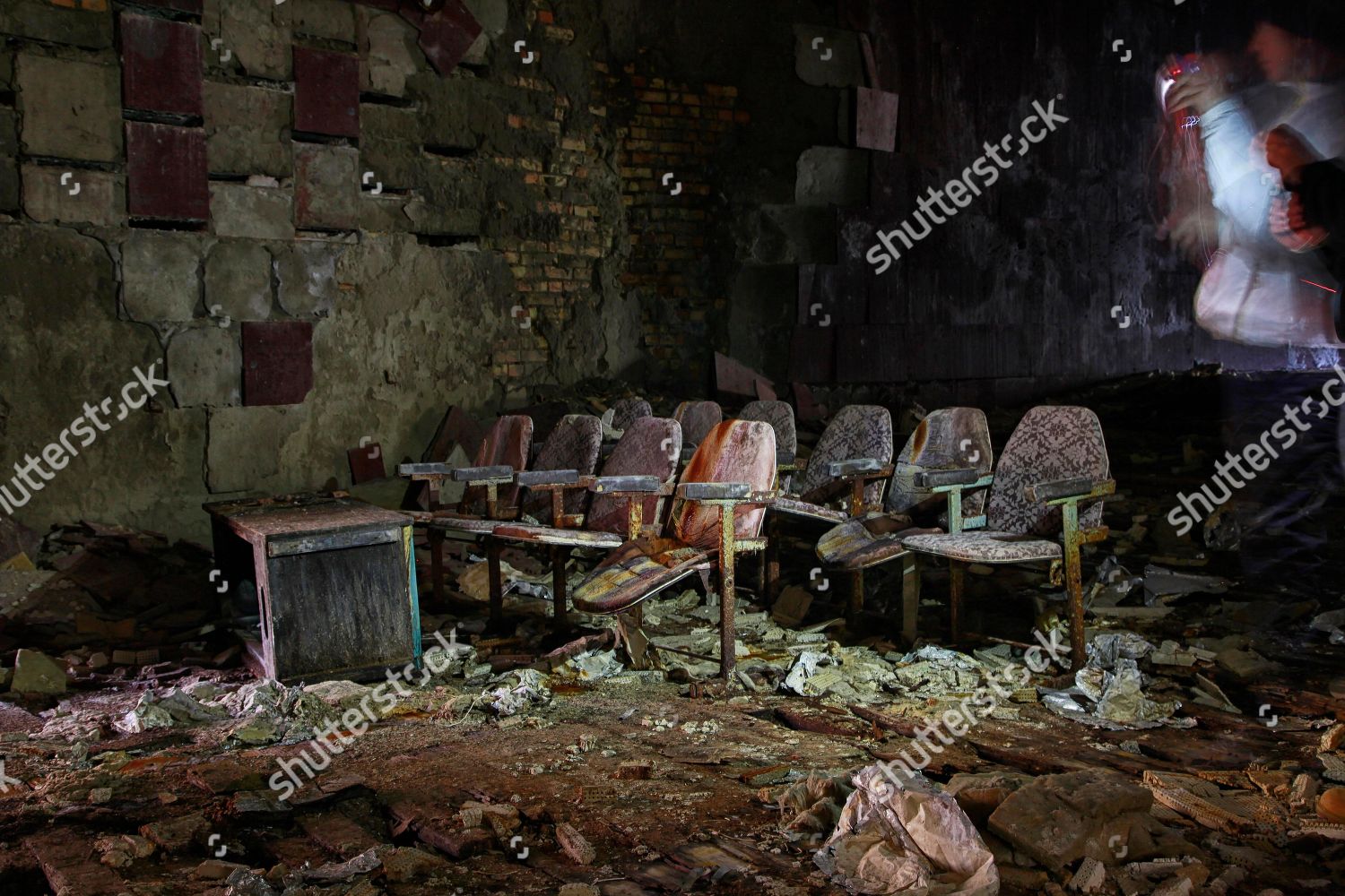 Cinema Chairs Destroyed Building Ghost Town Editorial Stock Photo ...