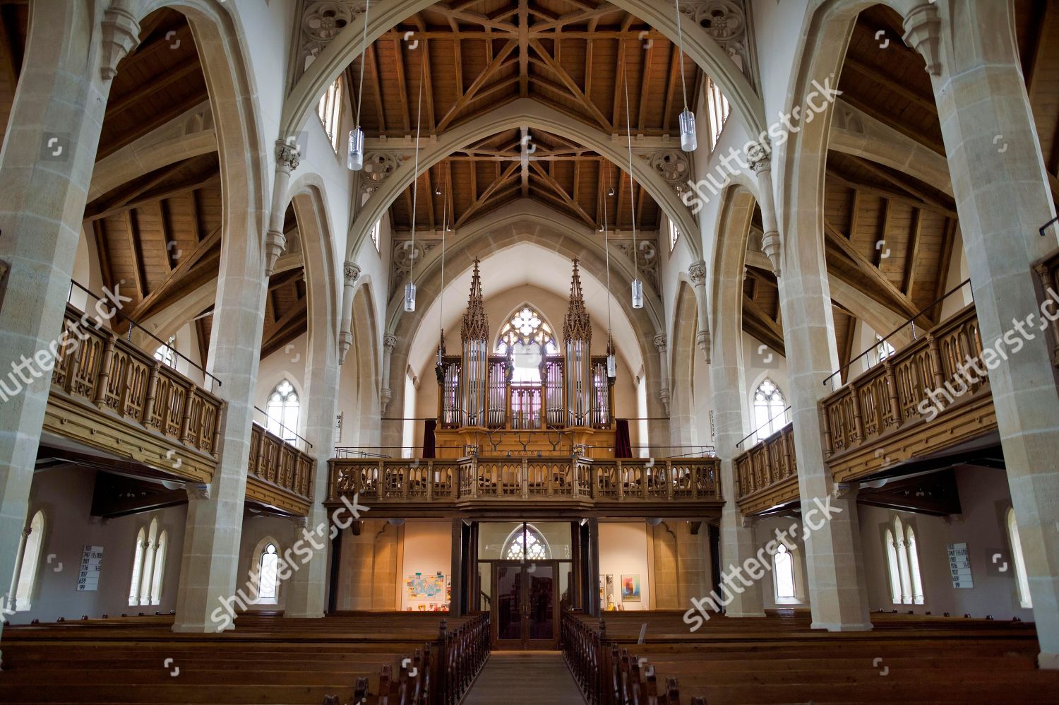 Neogothic Nave Organ Gallery Cone Shop Editorial Stock Photo - Stock ...
