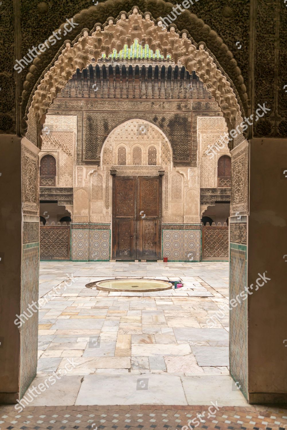 Gate Courtyard Koran School Medersa Bou Editorial Stock Photo - Stock ...