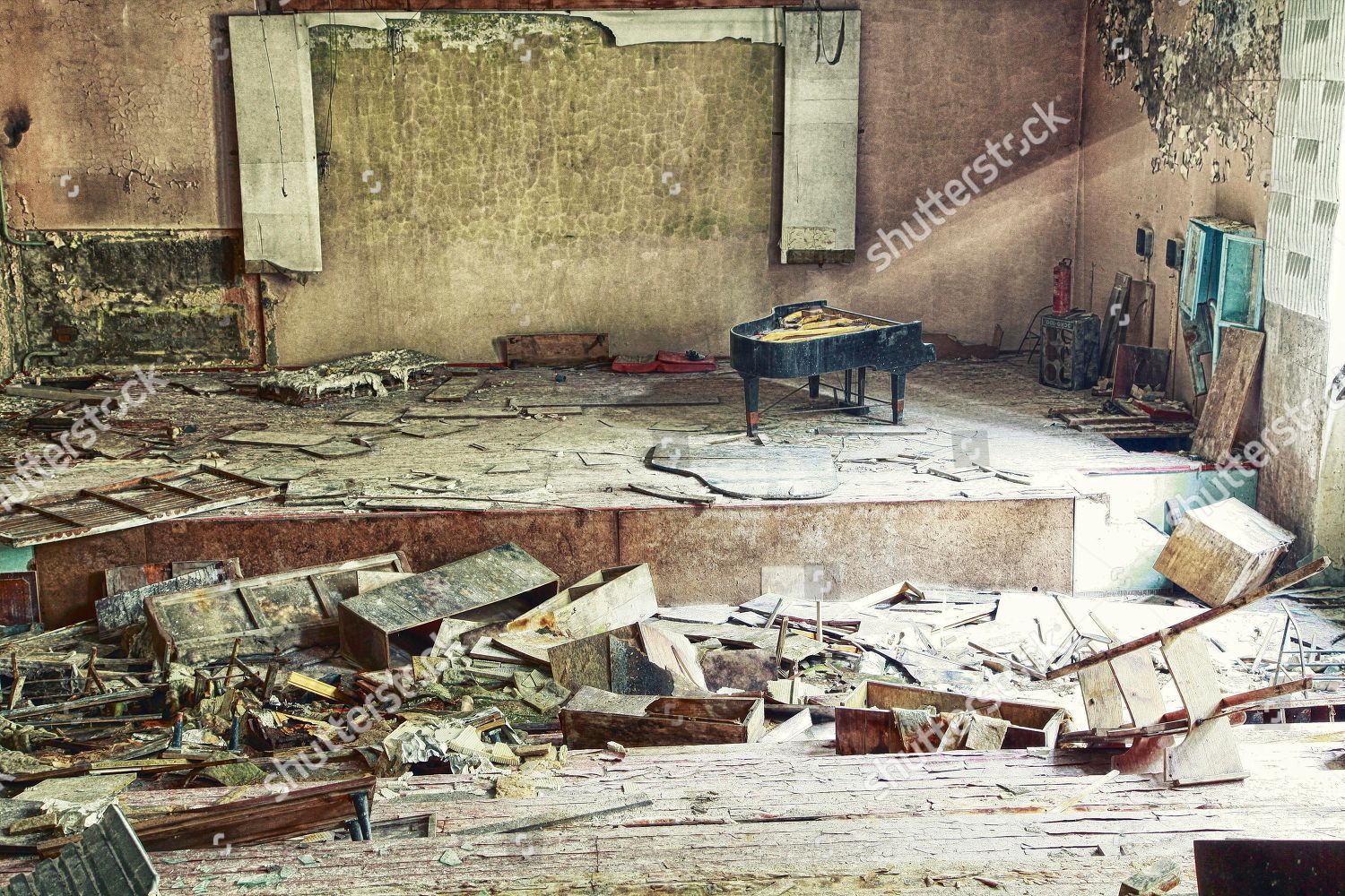 Stage Concert Grand Destroyed Hall Ghost Editorial Stock Photo - Stock ...