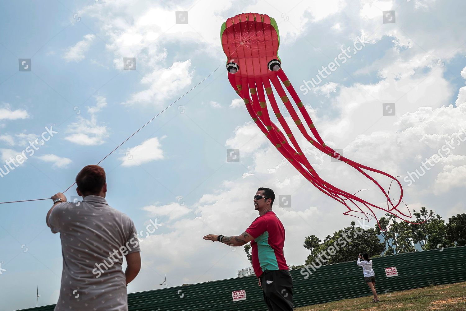 Two Men Fly Giant Two Men Editorial Stock Photo - Stock Image ...
