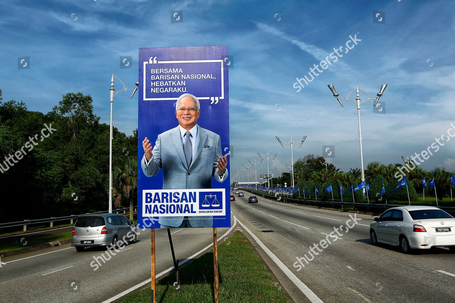Campaign Poster Malaysian Prime Minister Najib Editorial Stock Photo ...