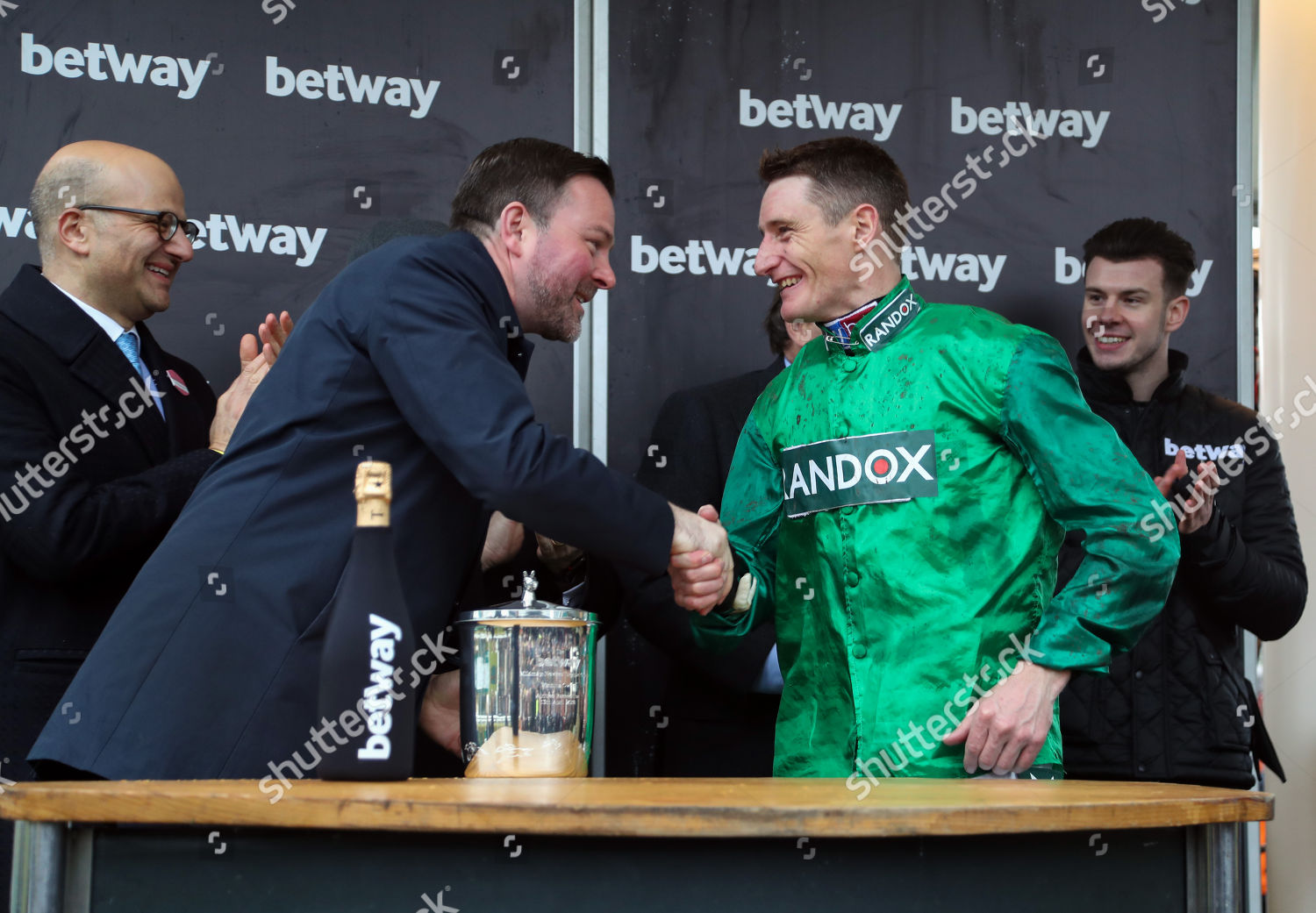 Daryl Jacob Congratulated By Alan Alger Editorial Stock Photo - Stock ...
