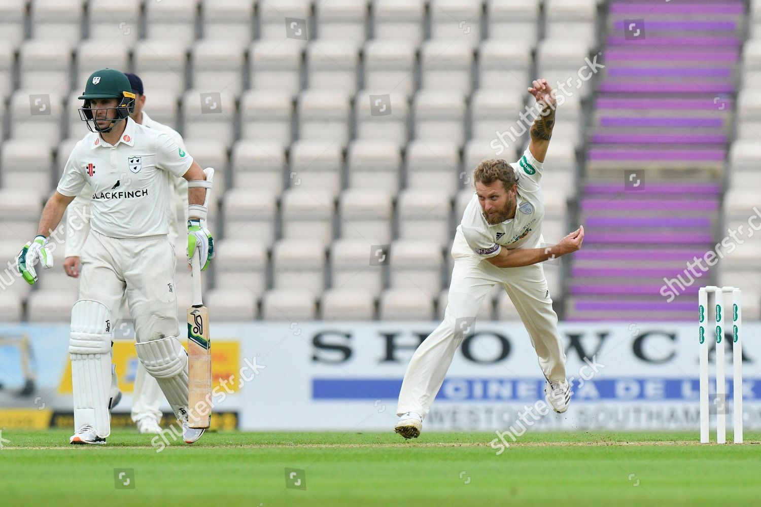 Gareth Berg Hampshire Bowling During Specsavers Editorial Stock Photo ...