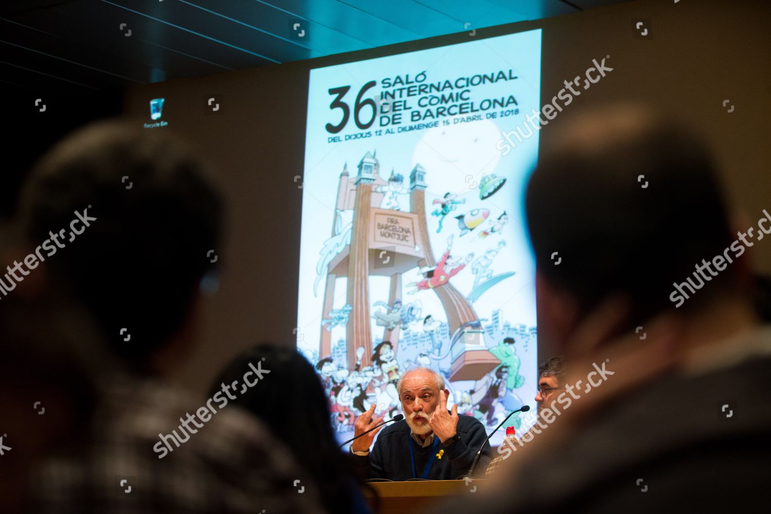 Spanish Cartoonist Juan Lopez Fernandez Speaks Editorial Stock Photo ...