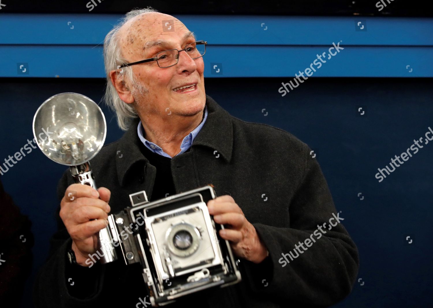 Spanish Film Director Carlos Saura Poses Editorial Stock Photo - Stock ...