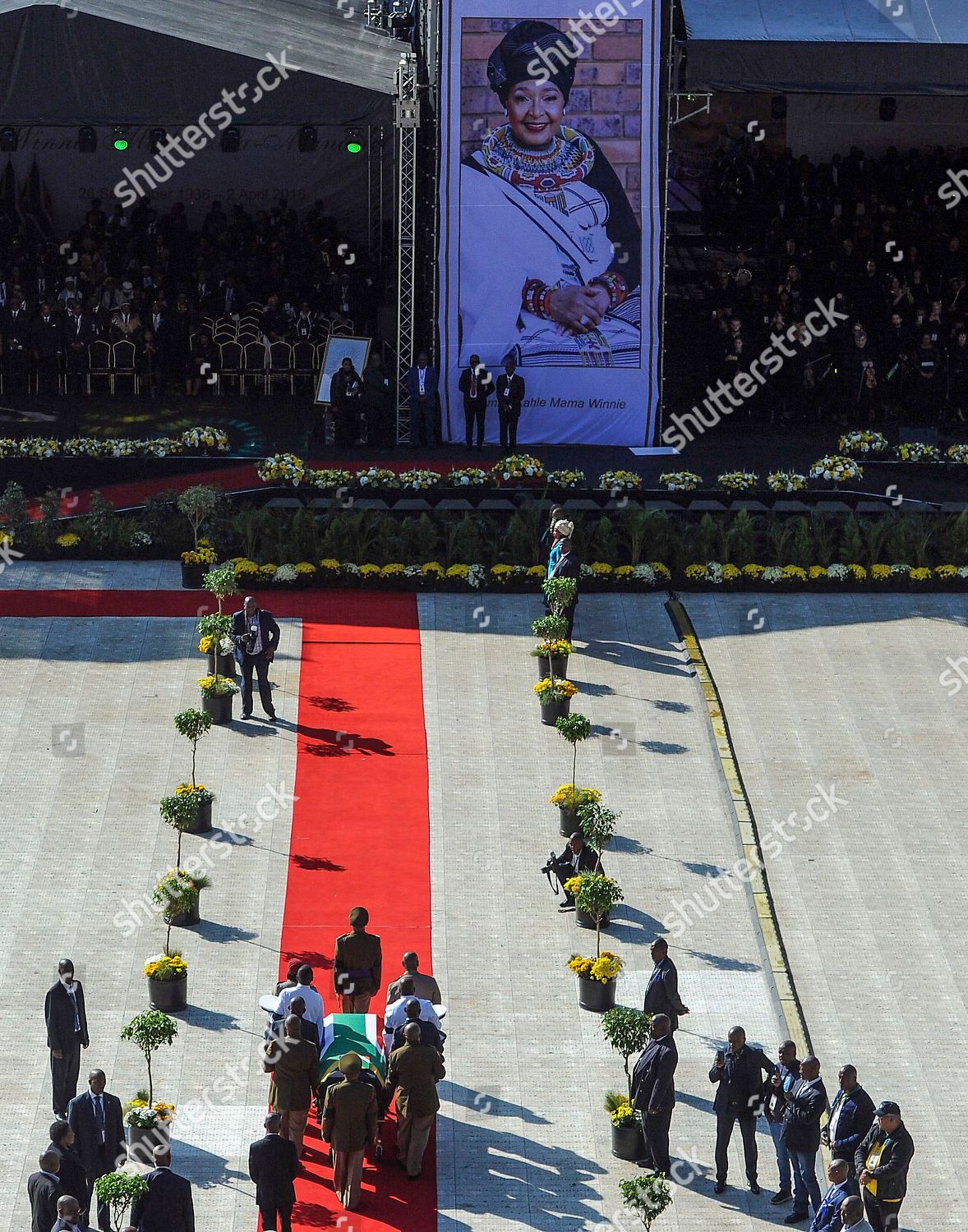Coffin Winnie Madikizelamandela Carried Into Orlando Editorial Stock ...