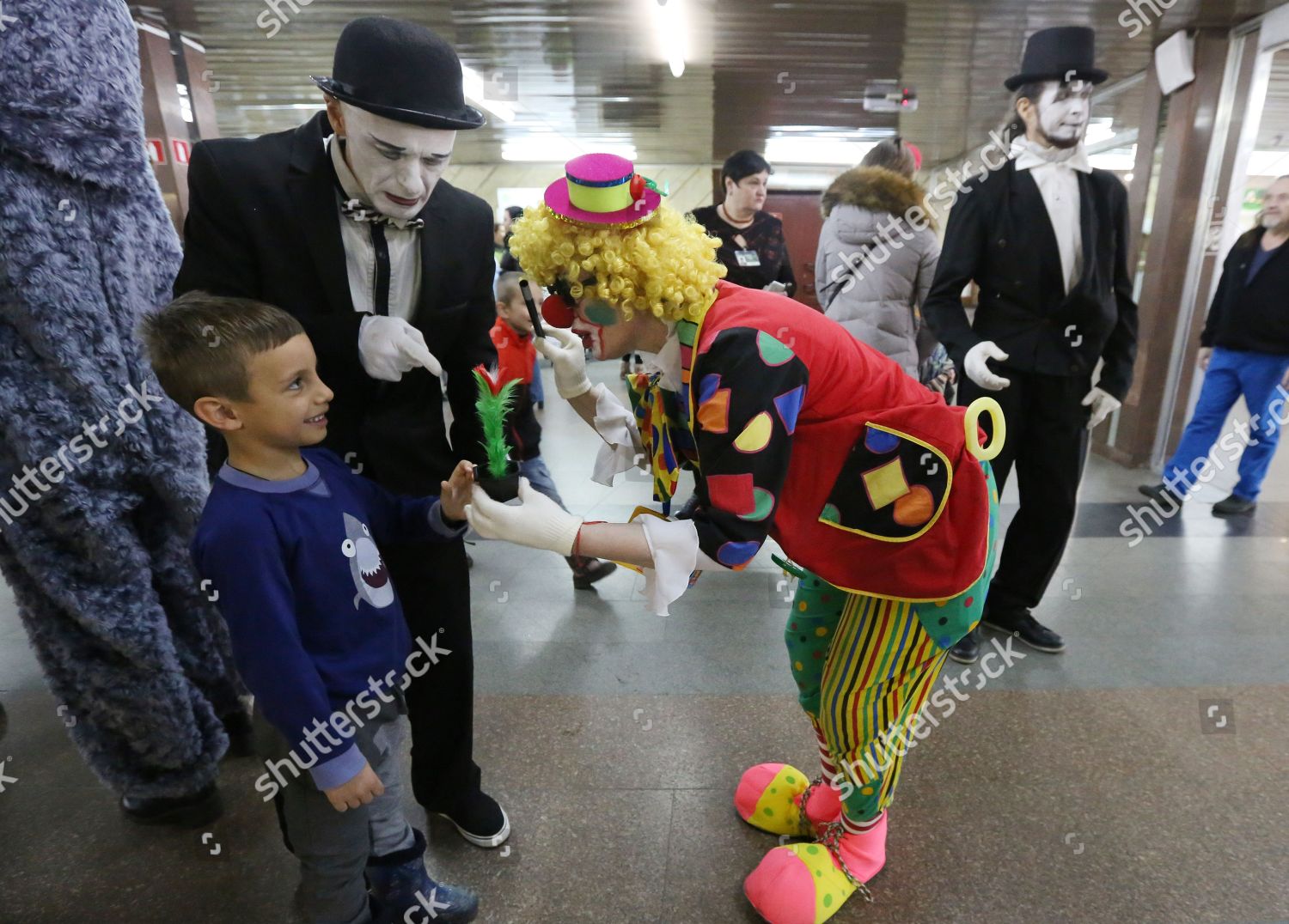Clowns Perform Presentation Clowns Hall Arts Editorial Stock Photo ...