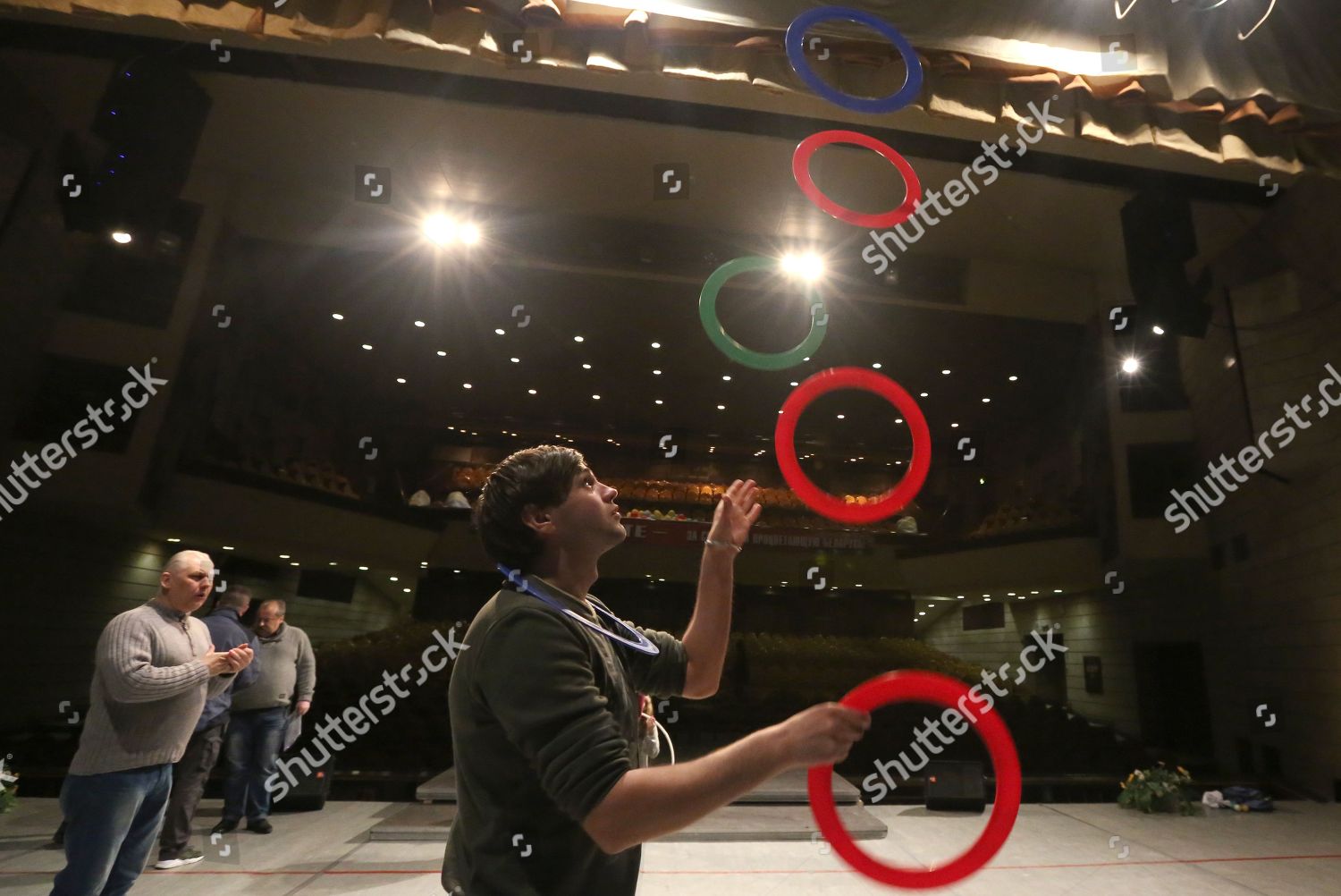 Clown Practices On Stage Arts Palace Editorial Stock Photo - Stock ...