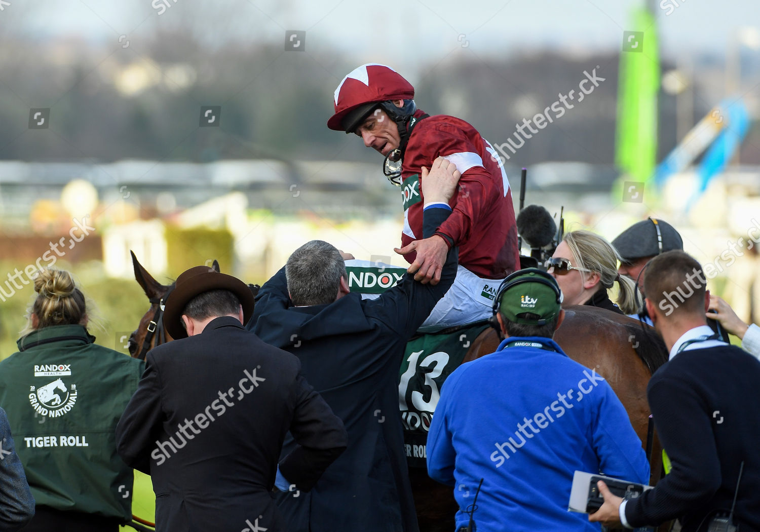 Trainer Gordon Elliott Embraces Davy Russell Editorial Stock Photo ...