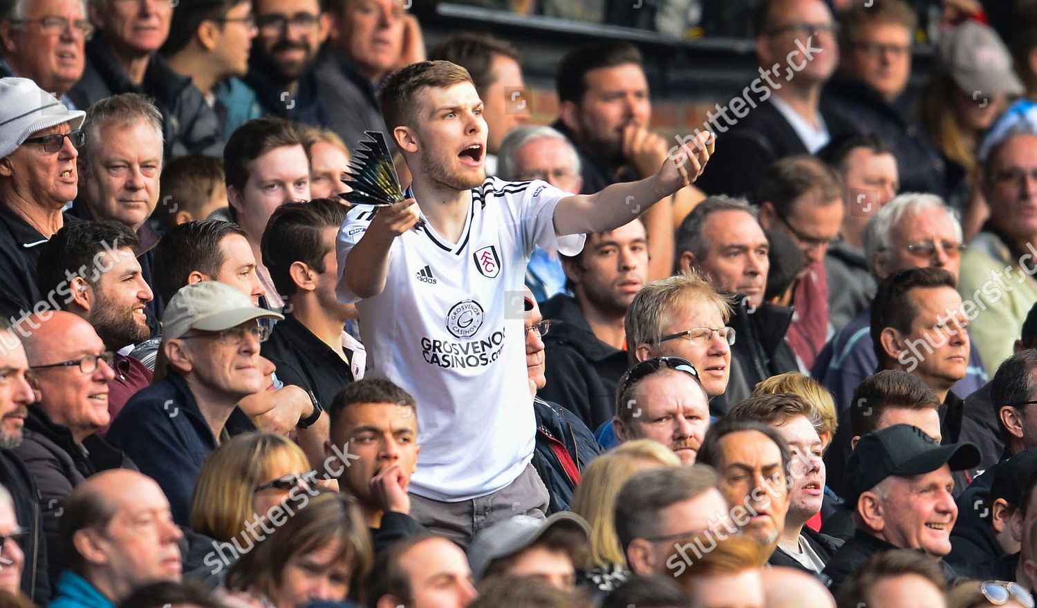 Fulham Fan Reacts Editorial Stock Photo - Stock Image | Shutterstock