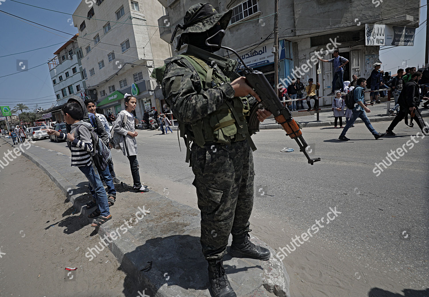 Fighter Islamic Jihad Movement Stands Guards Editorial Stock Photo ...
