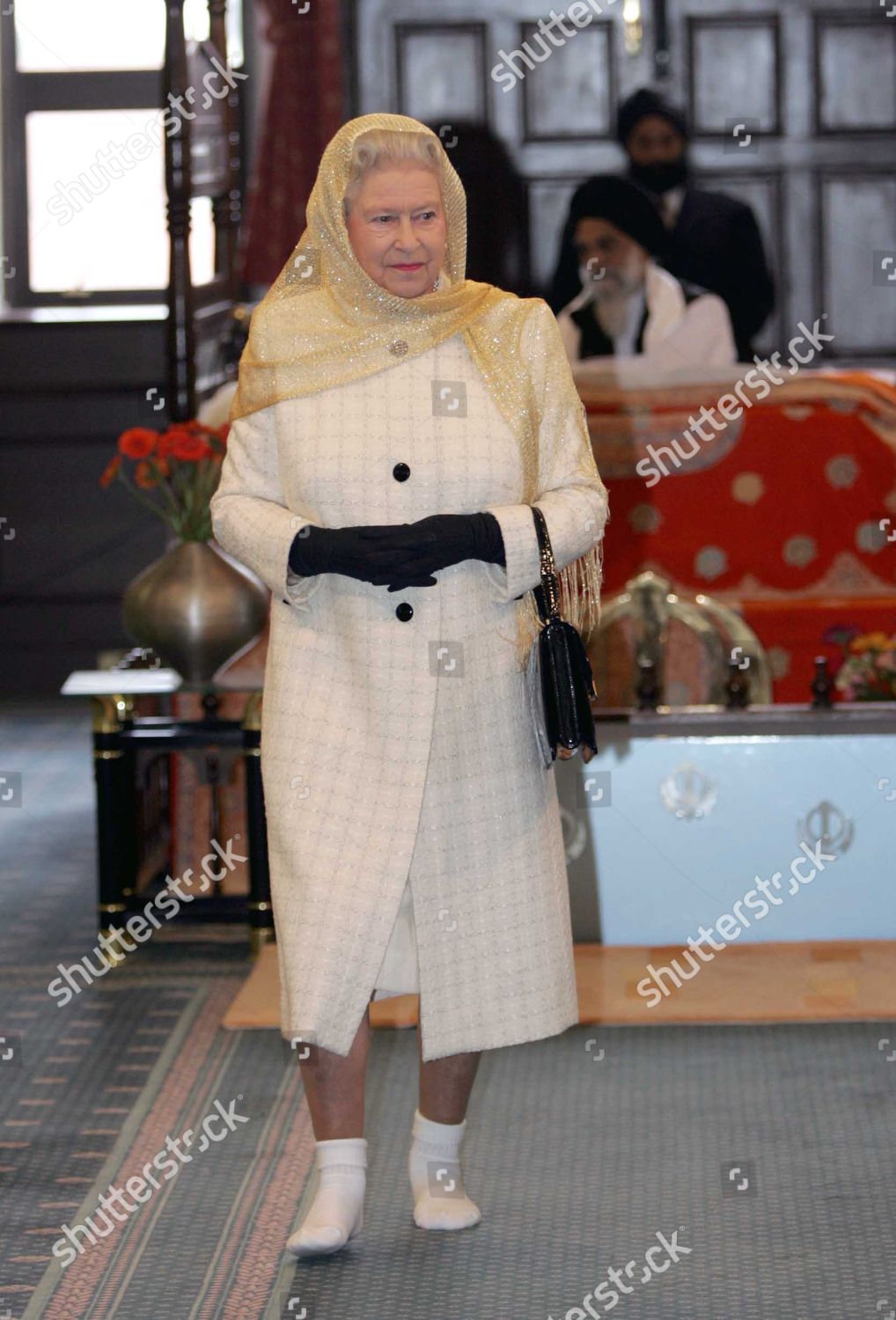 Queen Elizabeth Ii Wearing Socks Scarf Editorial Stock Photo - Stock ...