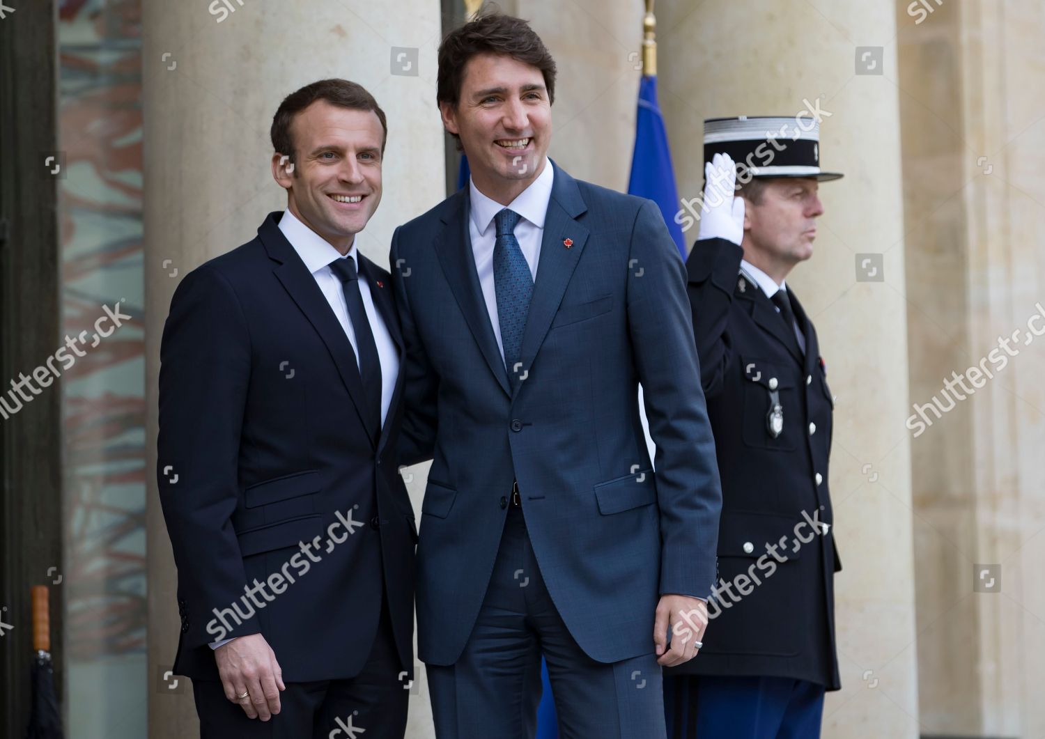 Emmanuel Macron Justin Trudeau Editorial Stock Photo - Stock Image ...