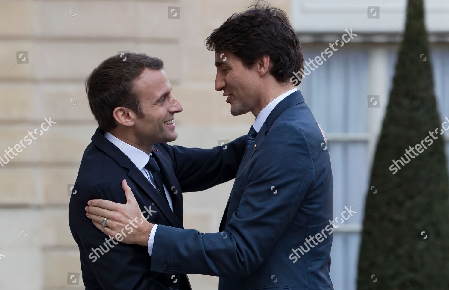Emmanuel Macron Justin Trudeau Editorial Stock Photo - Stock Image ...
