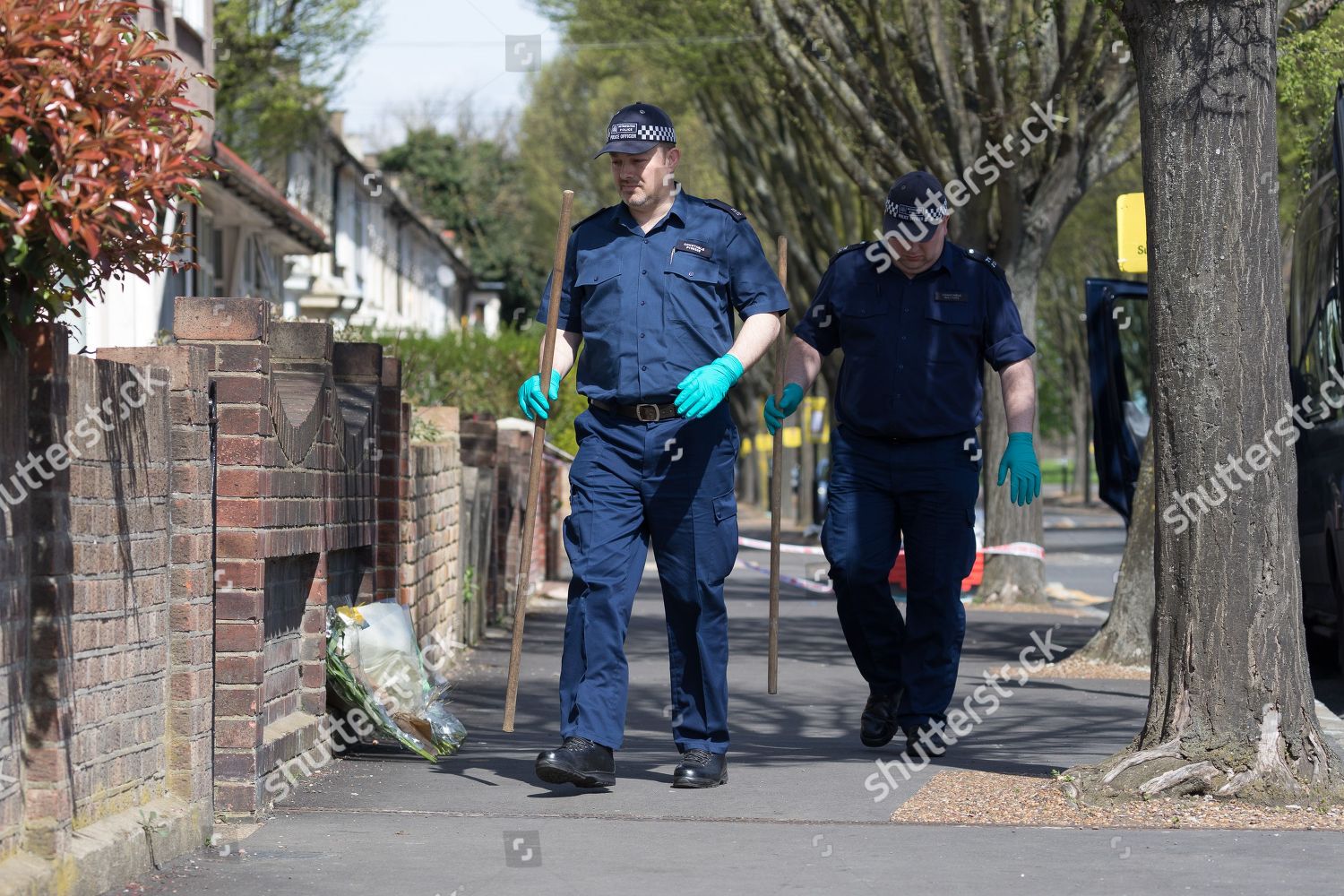 Police Search Teams Crime Scene Cordon Editorial Stock Photo - Stock ...