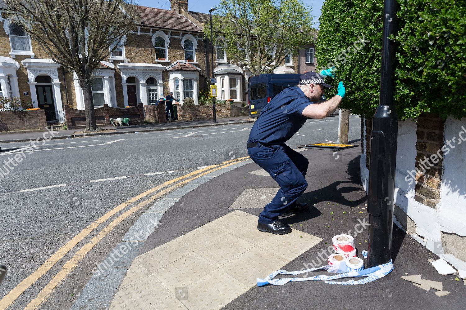 Police Search Teams Crime Scene Cordon Editorial Stock Photo - Stock ...