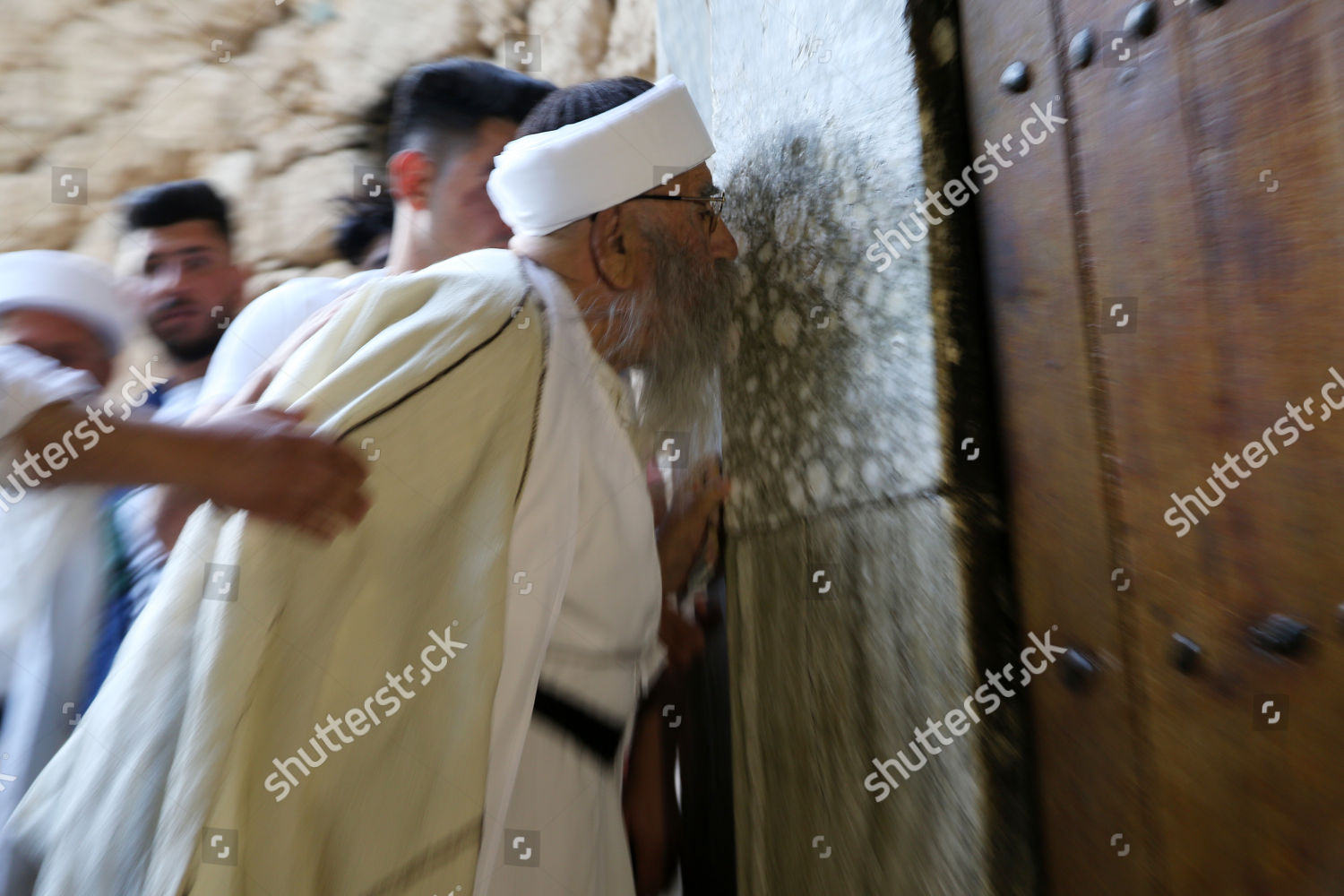 Baba Shaikh Kisses Holy Gate Temple Editorial Stock Photo - Stock Image ...