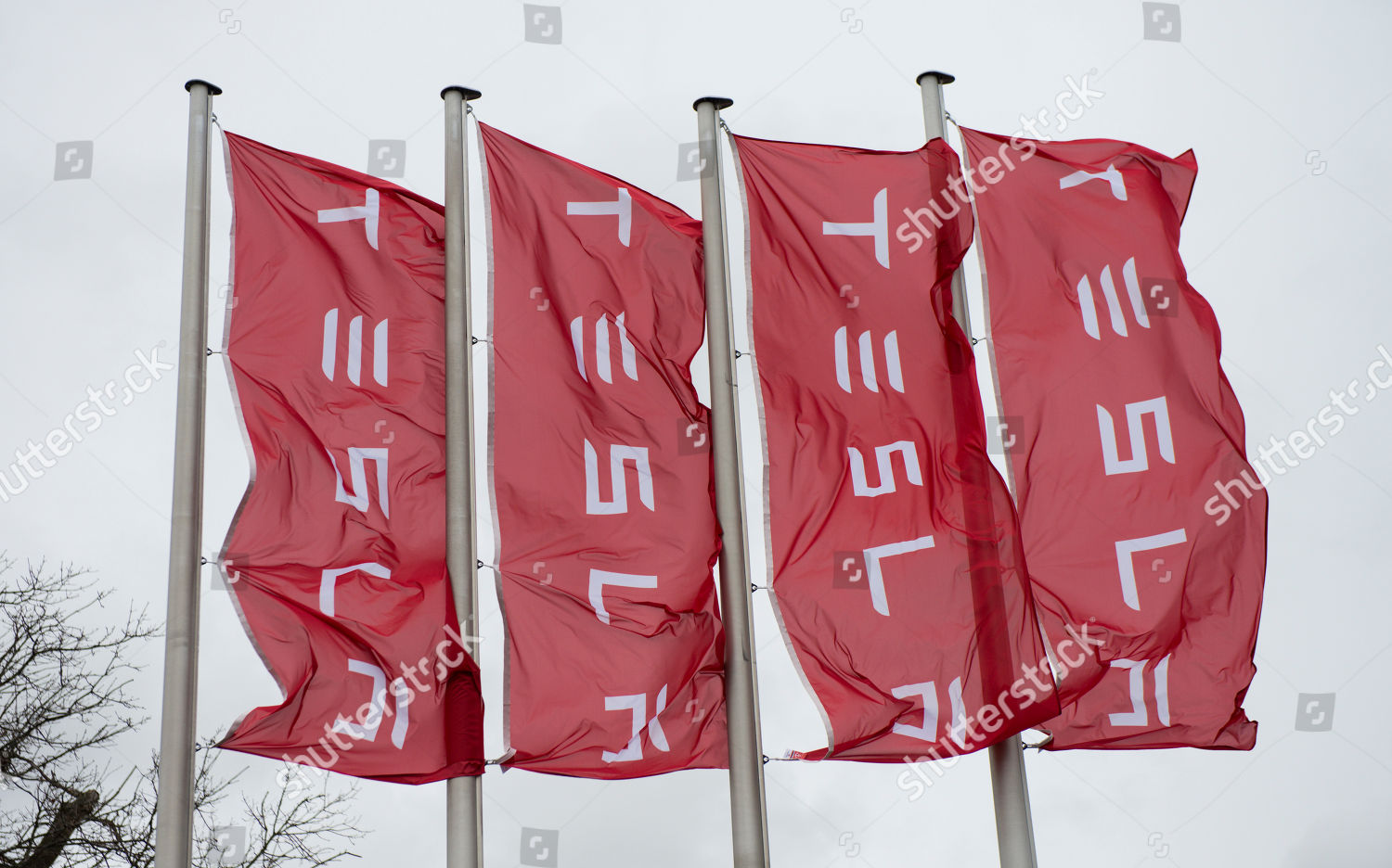 Tesla Flags Gatwick Uk Editorial Stock Photo - Stock Image | Shutterstock