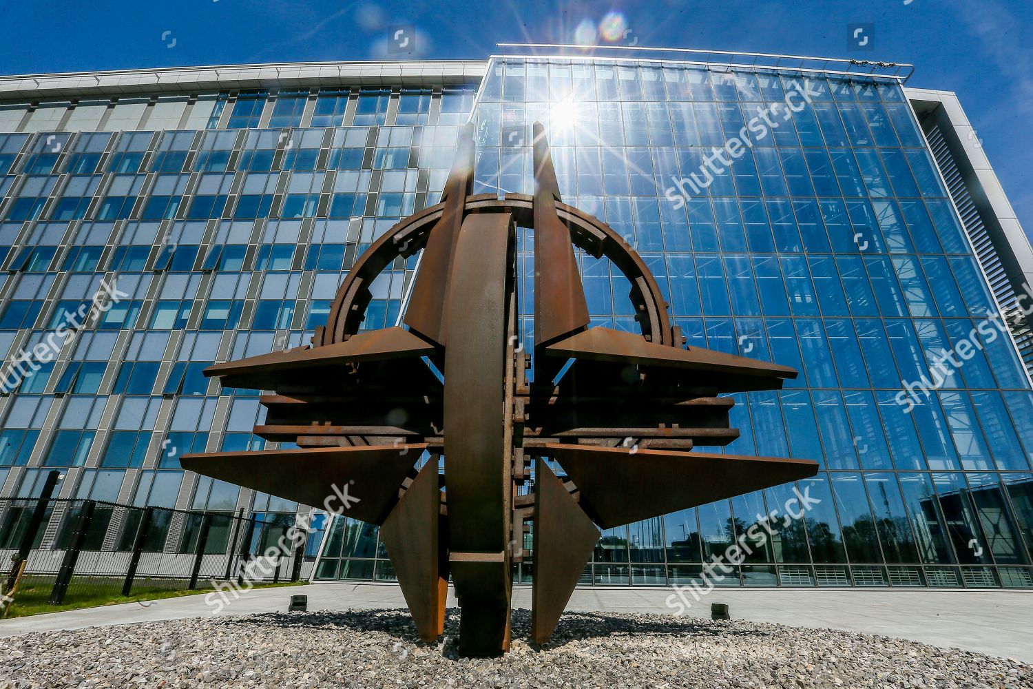 Nato Star Sculpture Seen Front New Editorial Stock Photo - Stock Image ...