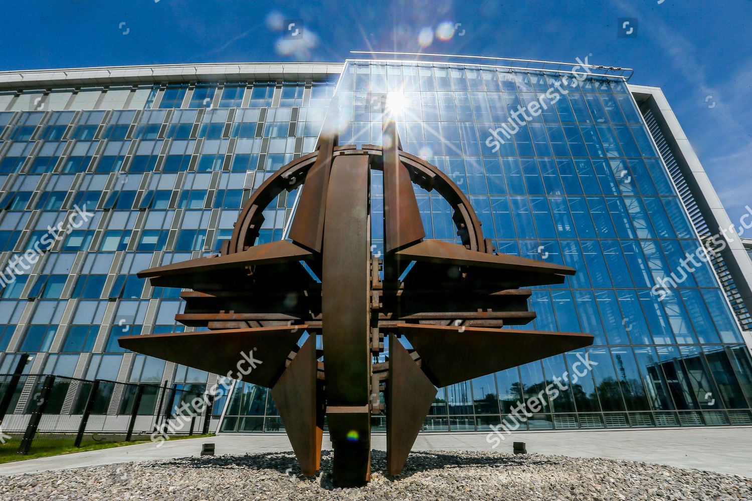 Nato Star Sculpture Seen Front New Editorial Stock Photo - Stock Image ...
