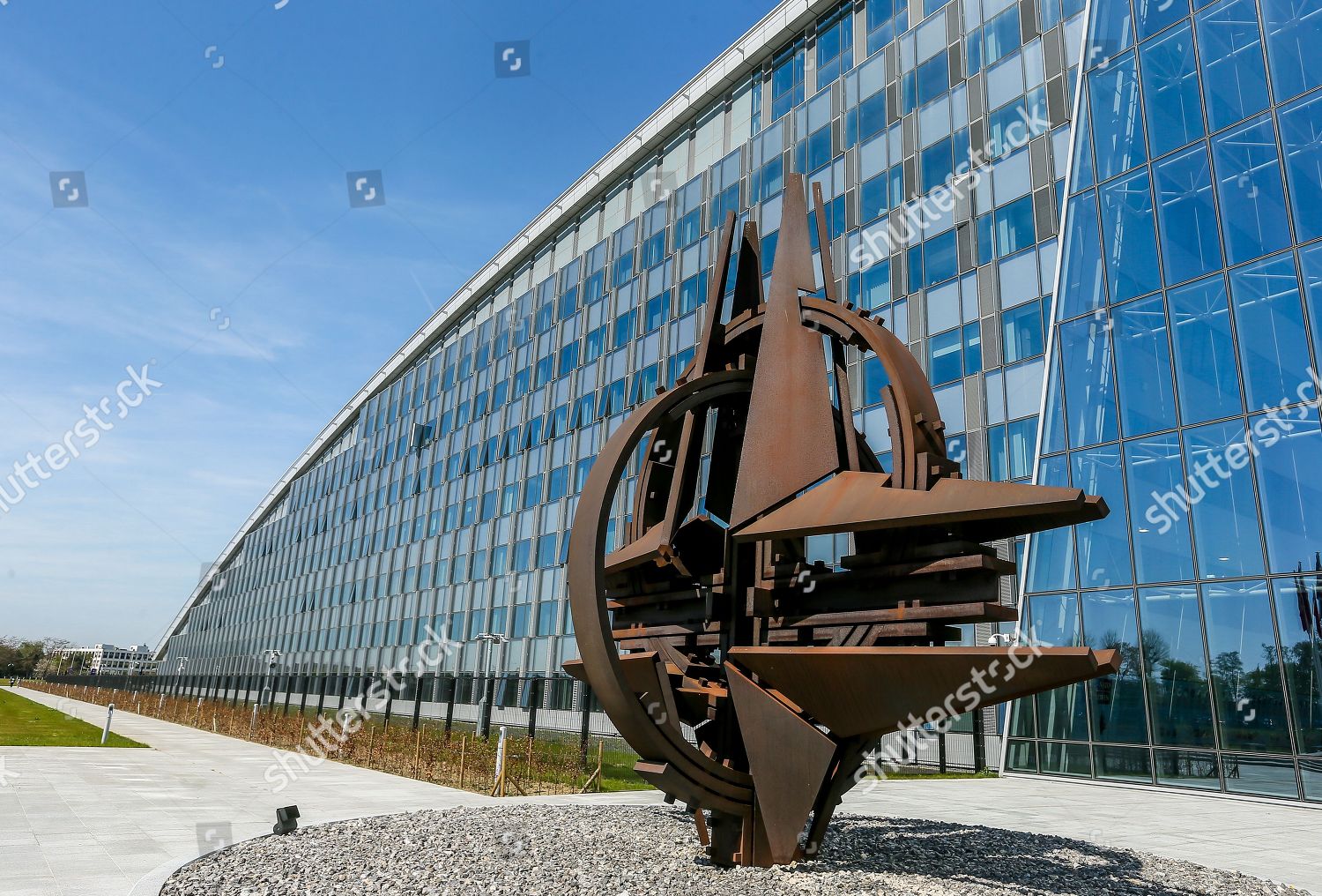 Nato Star Sculpture Seen Front New Editorial Stock Photo - Stock Image ...