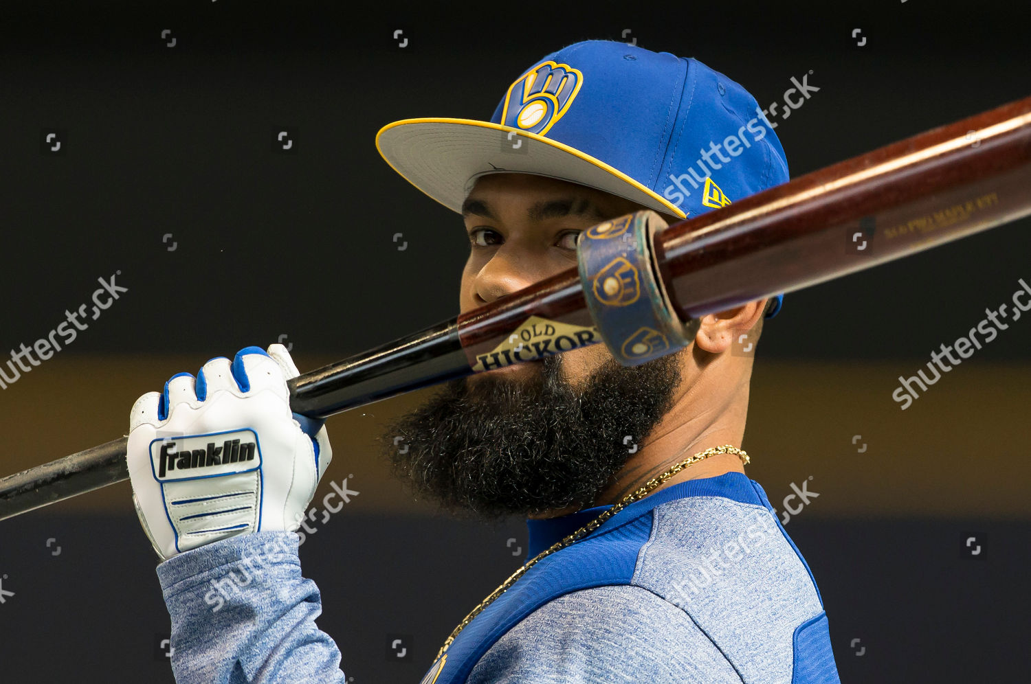 Milwaukee Brewers First Baseman Eric Thames Editorial Stock Photo ...