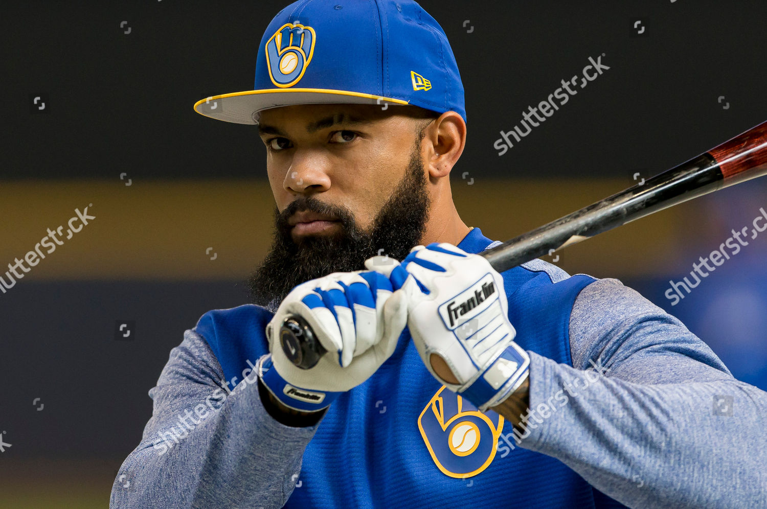 Milwaukee Brewers First Baseman Eric Thames Editorial Stock Photo ...