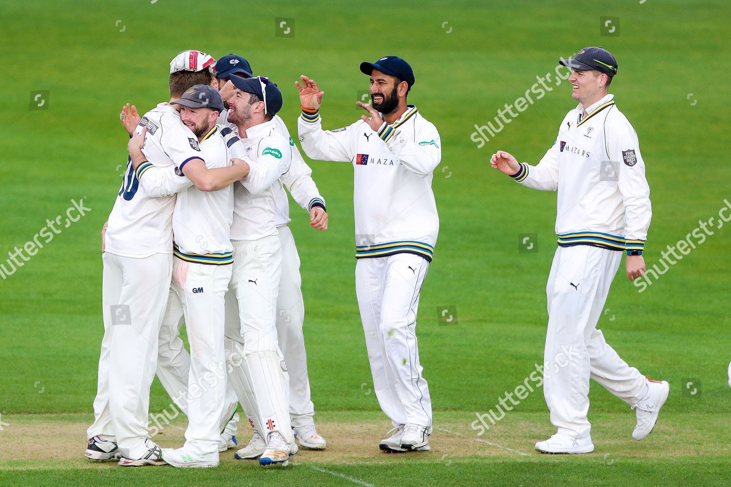 Yorkshires Ben Coad Celebrates Teammates After Editorial Stock Photo ...