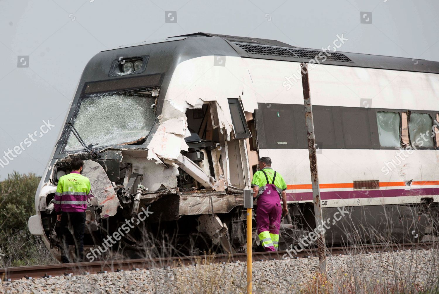 View Damage Train After Collision Truck Editorial Stock Photo - Stock ...