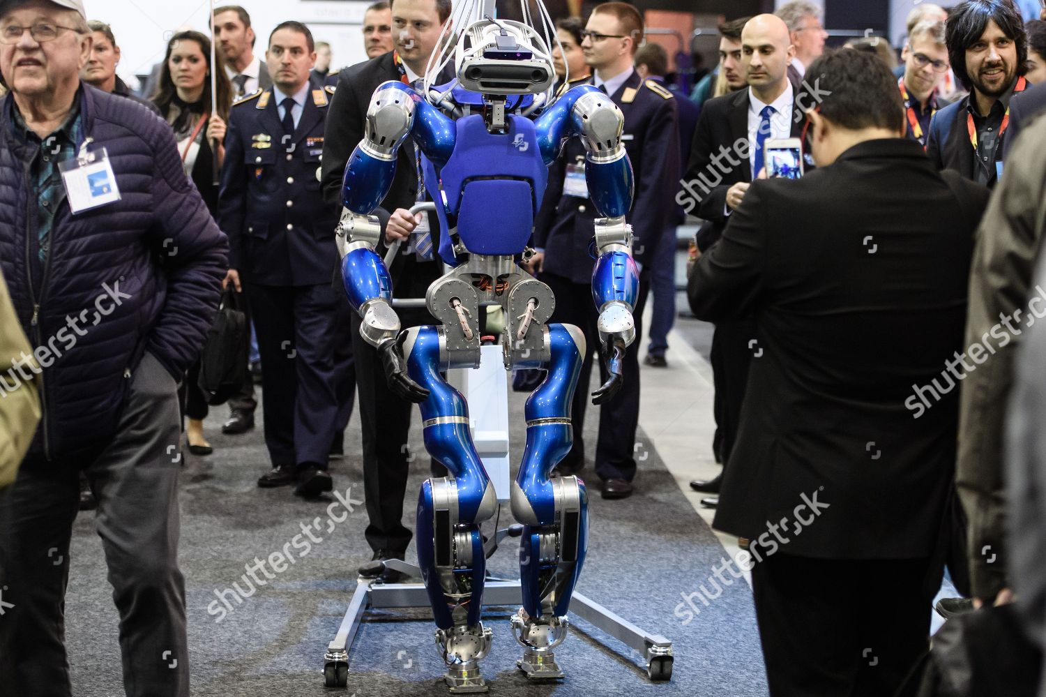 Humanoid Walking Robot Toro Walks Through Editorial Stock Photo - Stock ...