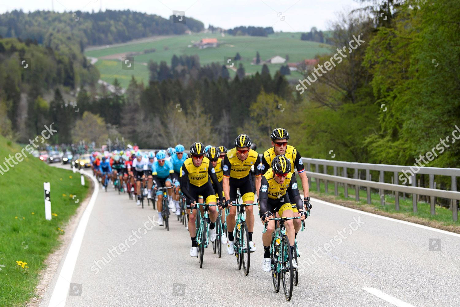 Peleton On Way During Second Stage Editorial Stock Photo - Stock Image ...