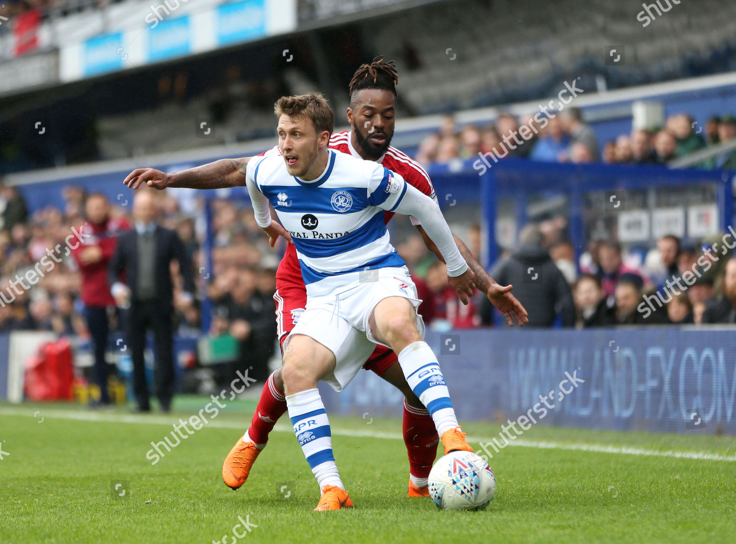 Luke Freeman Qpr Jaques Maghoma Birmingham Editorial Stock Photo ...