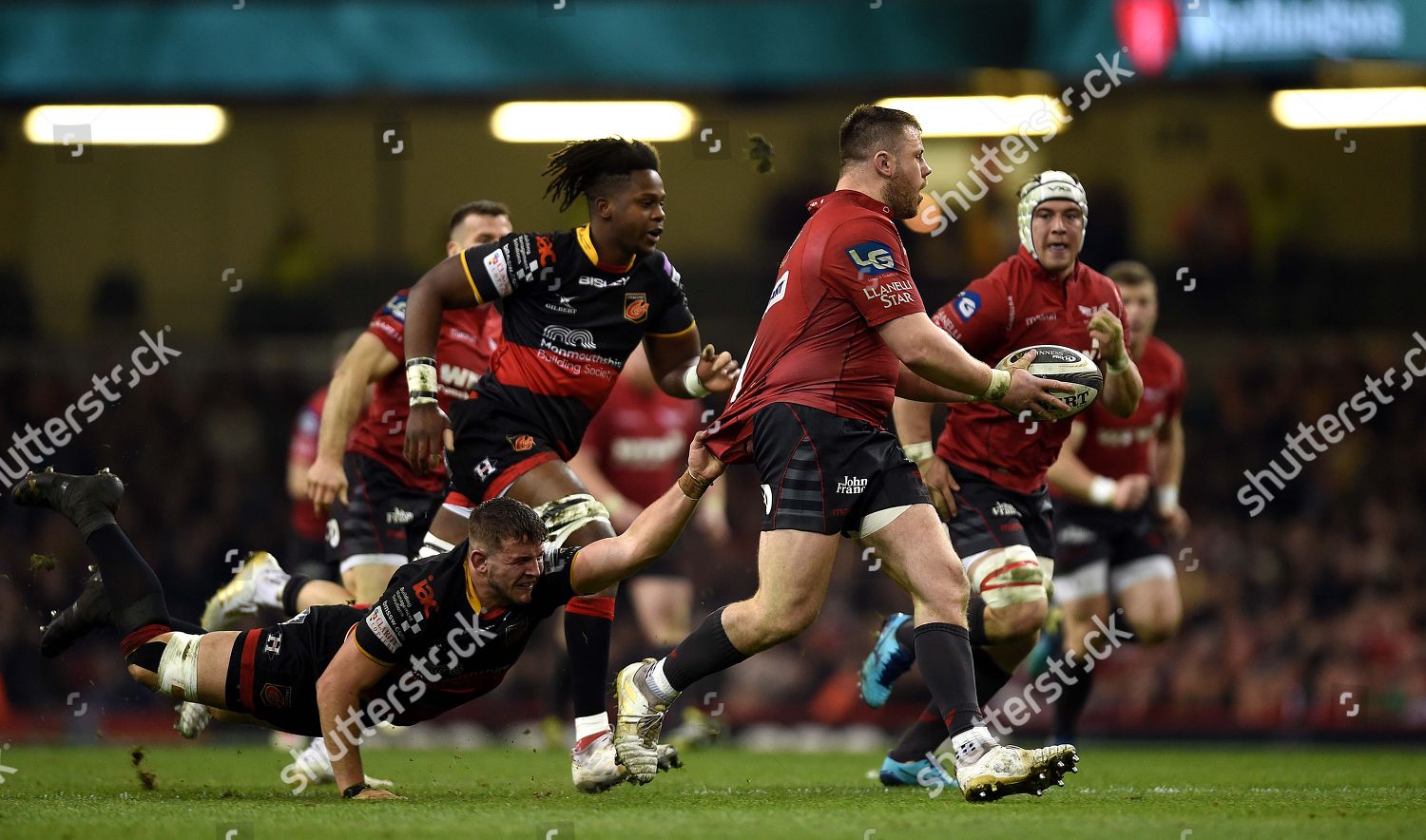 Rob Evans Scarlets Gets Away Elliot Editorial Stock Photo - Stock Image ...