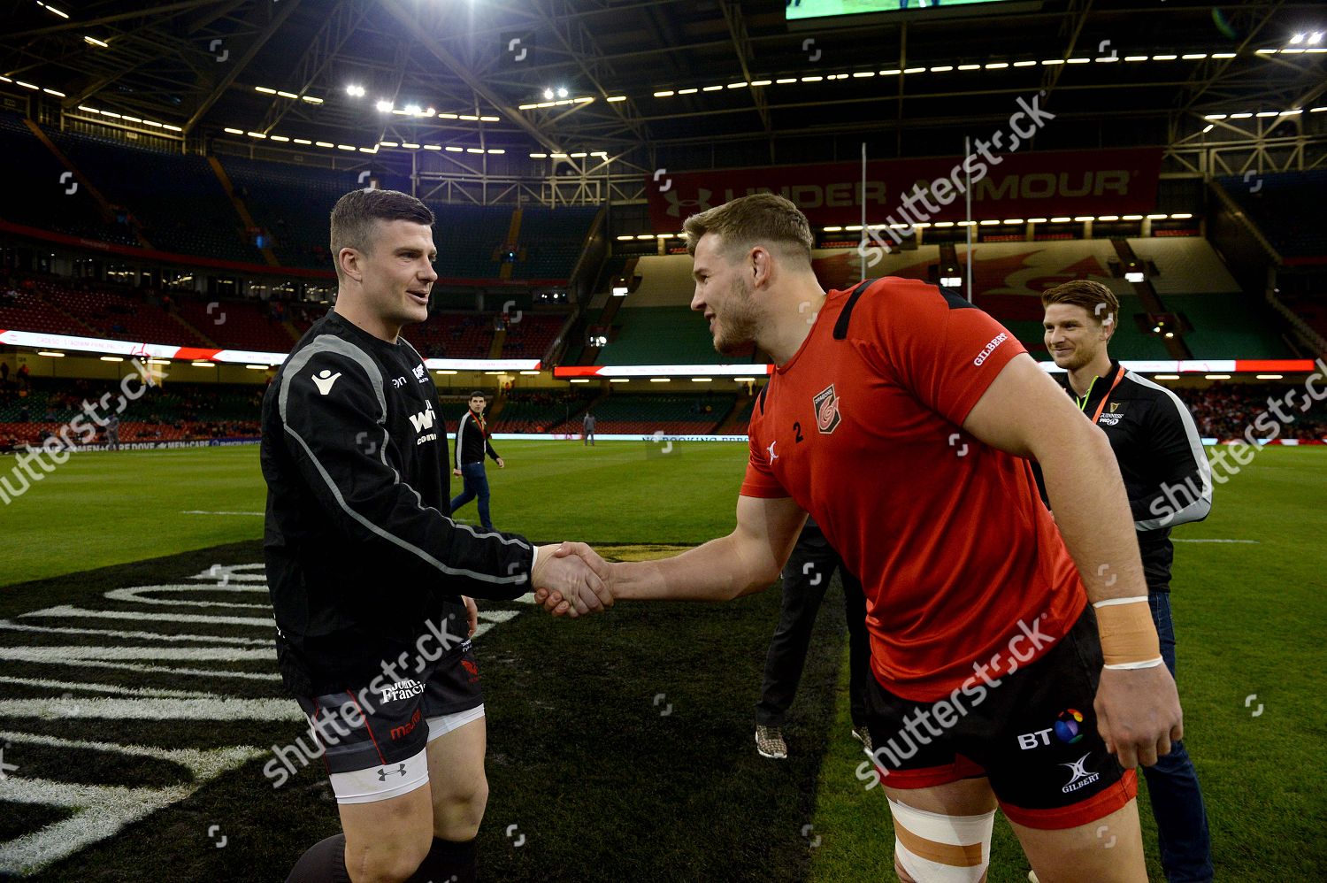 Scott Williams Scarlets Elliot Dee Dragons Editorial Stock Photo ...