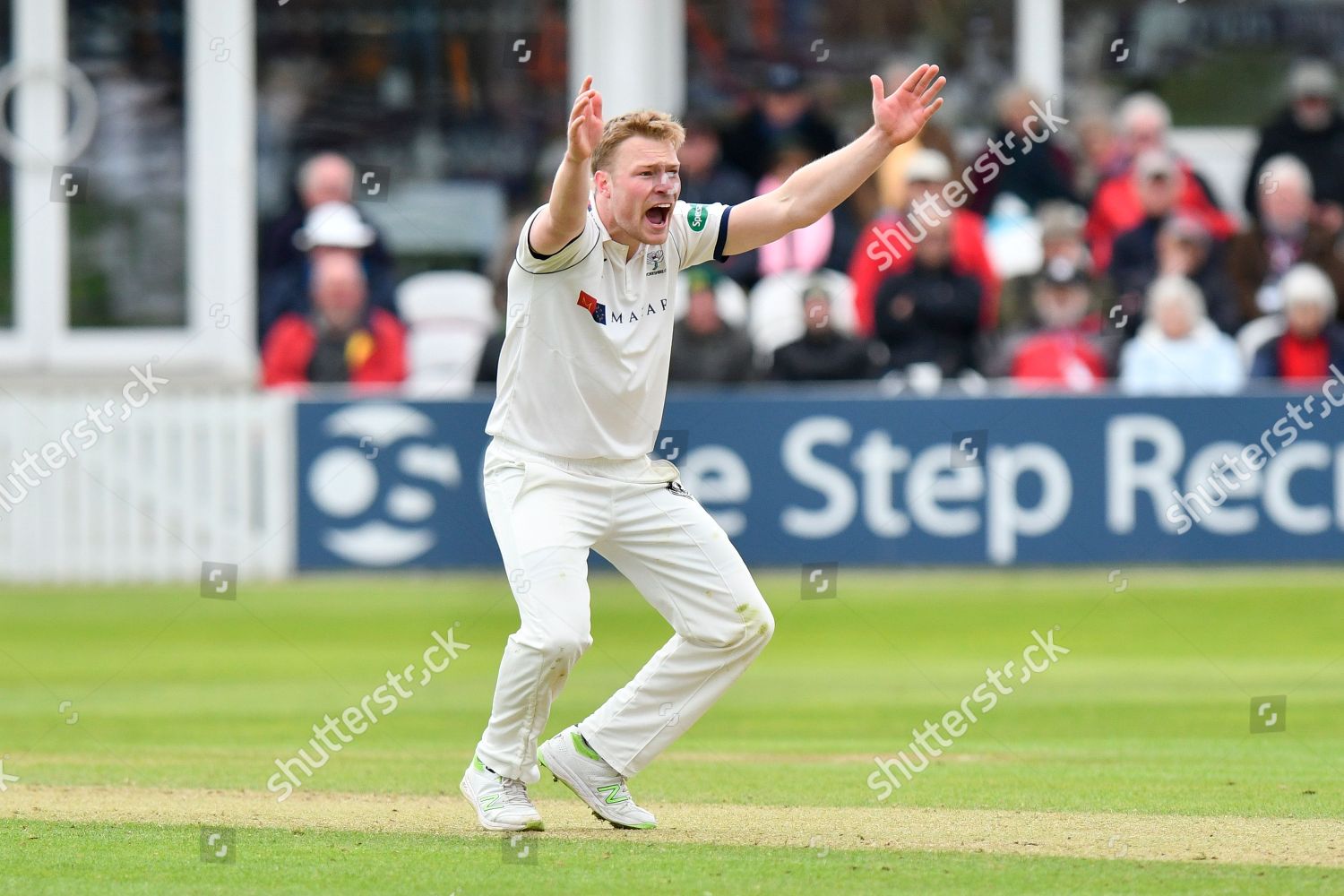 Matthew Waite Yorkshire Appeals Lbw During Editorial Stock Photo ...
