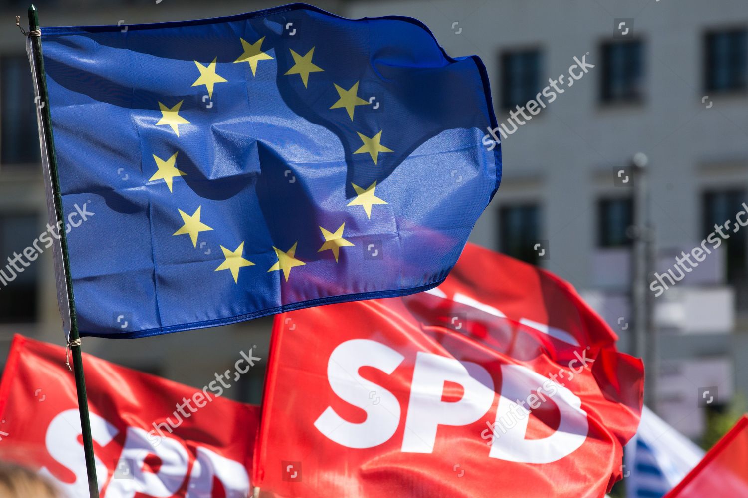 Europan Union Flag Flags Social Democratic Editorial Stock Photo ...
