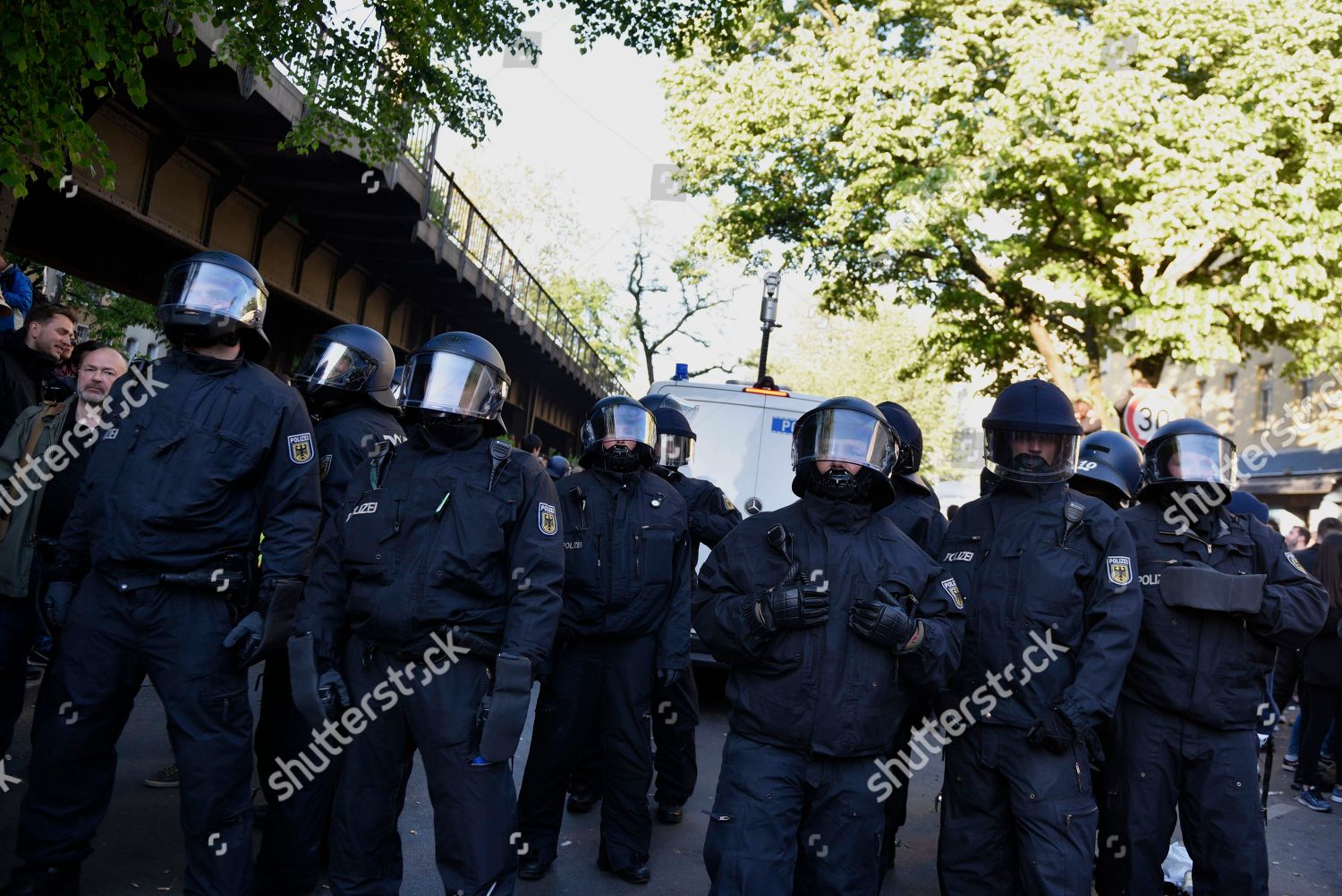 German Police Officers Deployed Against March Editorial Stock Photo ...
