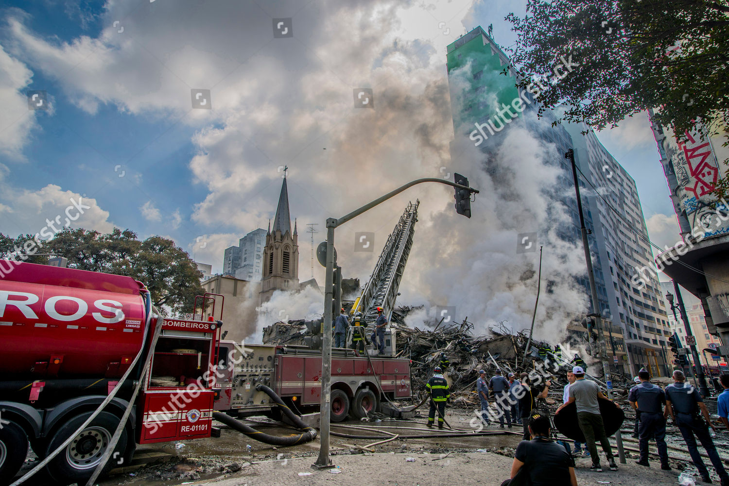 Major Fire Caused Collapse 24storey Building Editorial Stock Photo ...